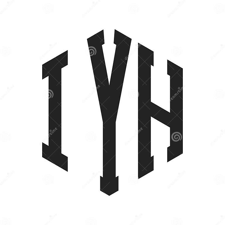 IYH Logo Design. Initial Letter IYH Monogram Logo Using Hexagon Shape ...