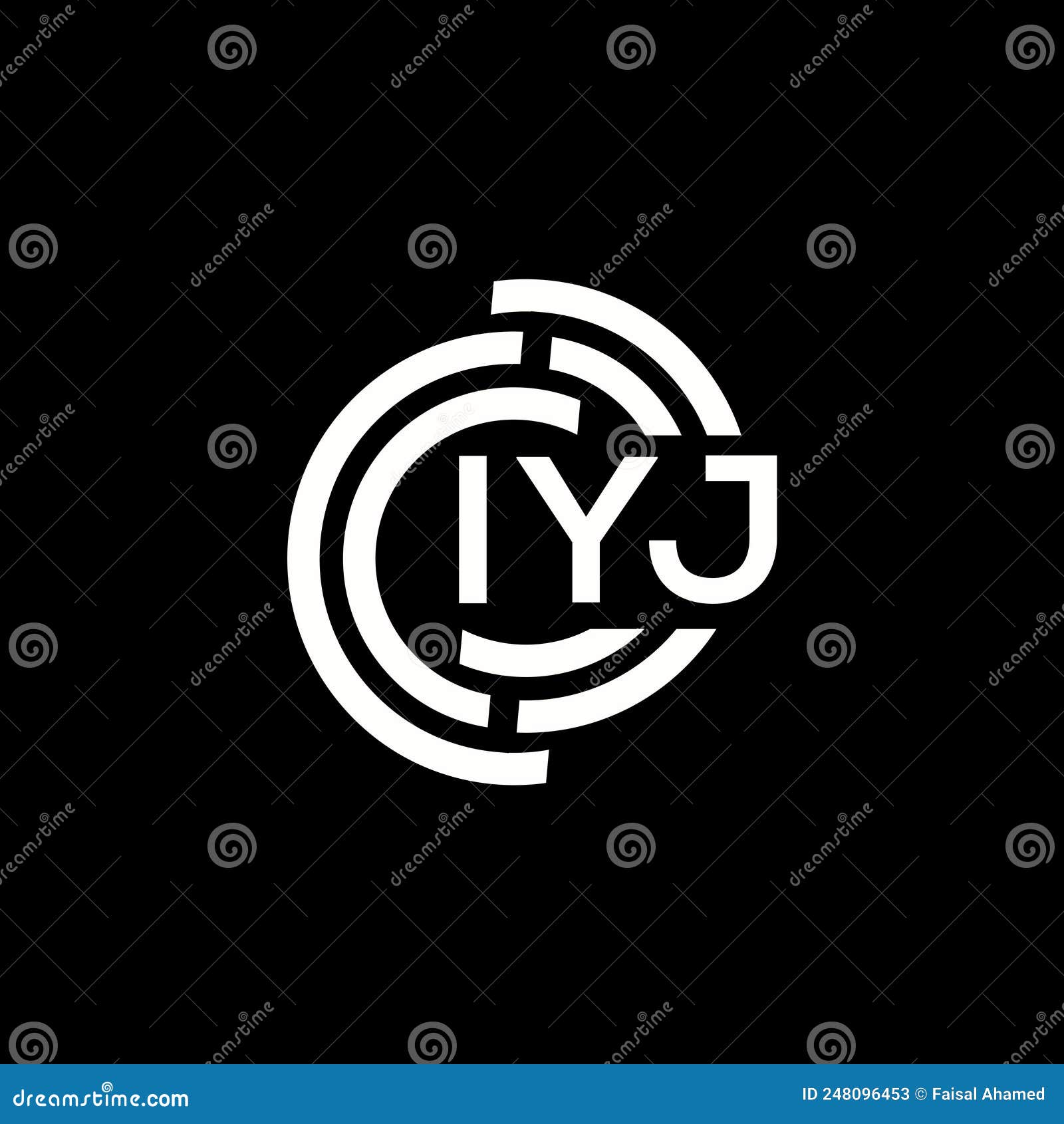 IYJ Letter Logo Design. IYJ Monogram Initials Letter Logo Concept Stock ...