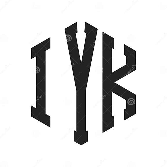 IYK Logo Design. Initial Letter IYK Monogram Logo Using Hexagon Shape ...