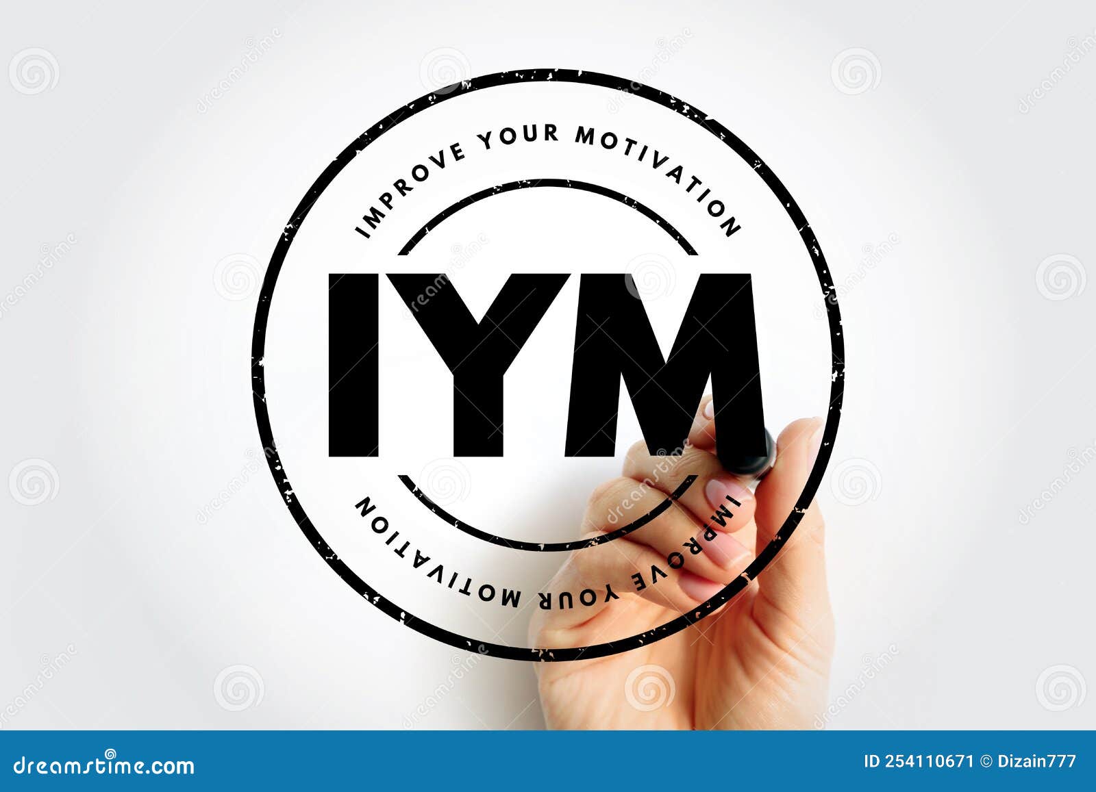 IYM - Improve Your Motivation Acronym, Concept Background Stock Image ...