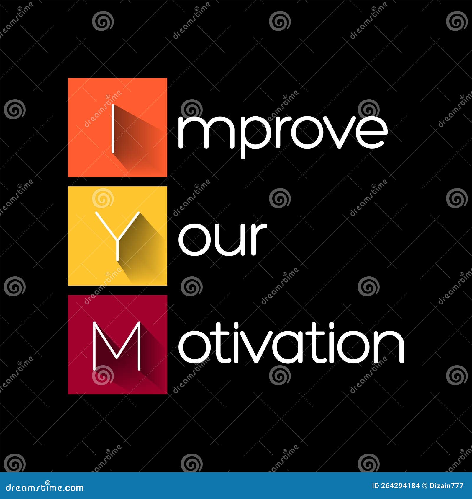 IYM - Improve Your Motivation Acronym, Concept Background Stock ...