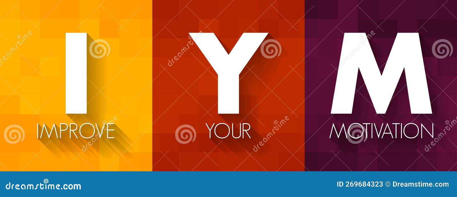 IYM - Improve Your Motivation Acronym, Concept Background Stock ...