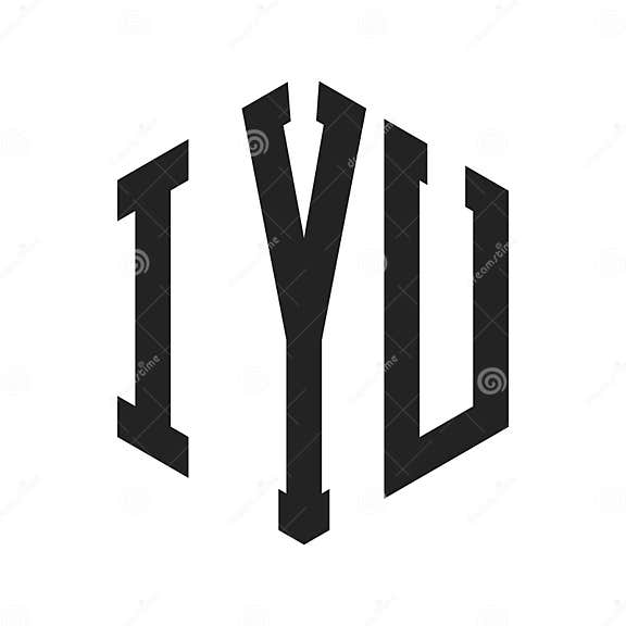IYU Logo Design. Initial Letter IYU Monogram Logo Using Hexagon Shape ...