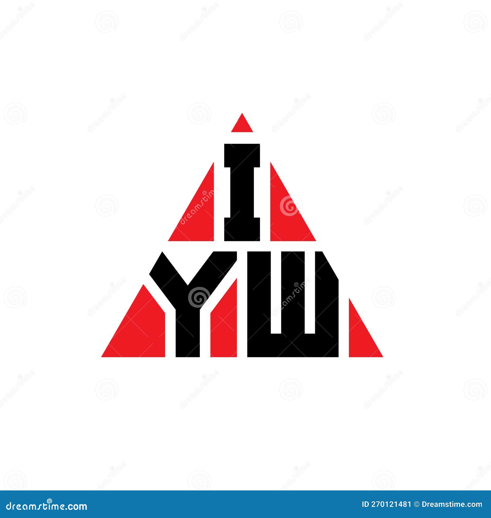 IYW Triangle Letter Logo Design with Triangle Shape. IYW Triangle Logo ...