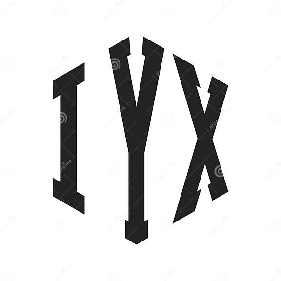 IYX Logo Design. Initial Letter IYX Monogram Logo Using Hexagon Shape ...
