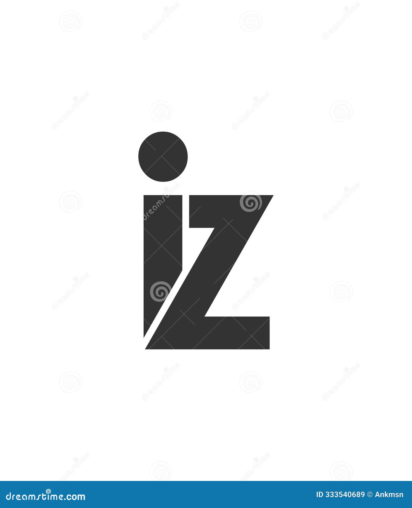 IZ Creative Geometric Initial Based Modern and Minimal Logo. Letter I Z ...