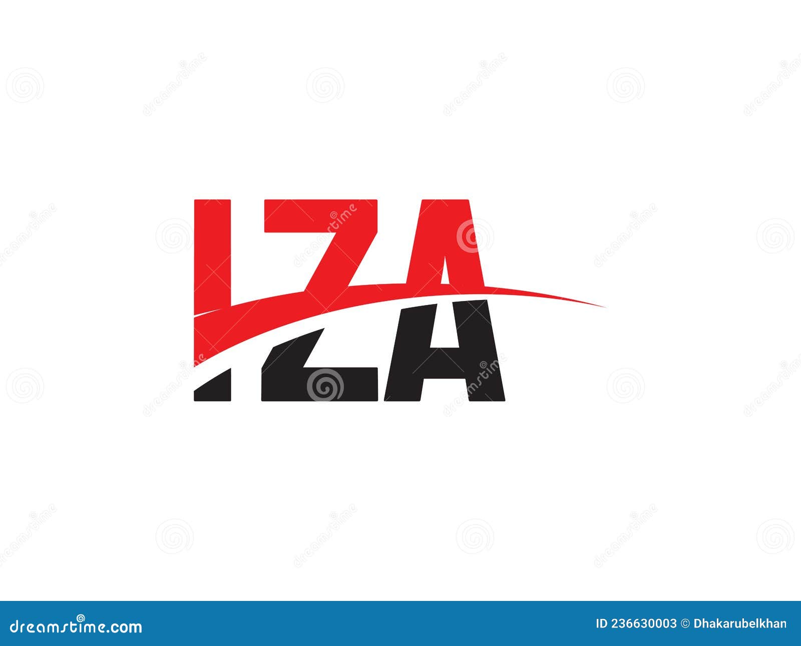 IZA Letter Initial Logo Design Vector Illustration Stock Vector ...