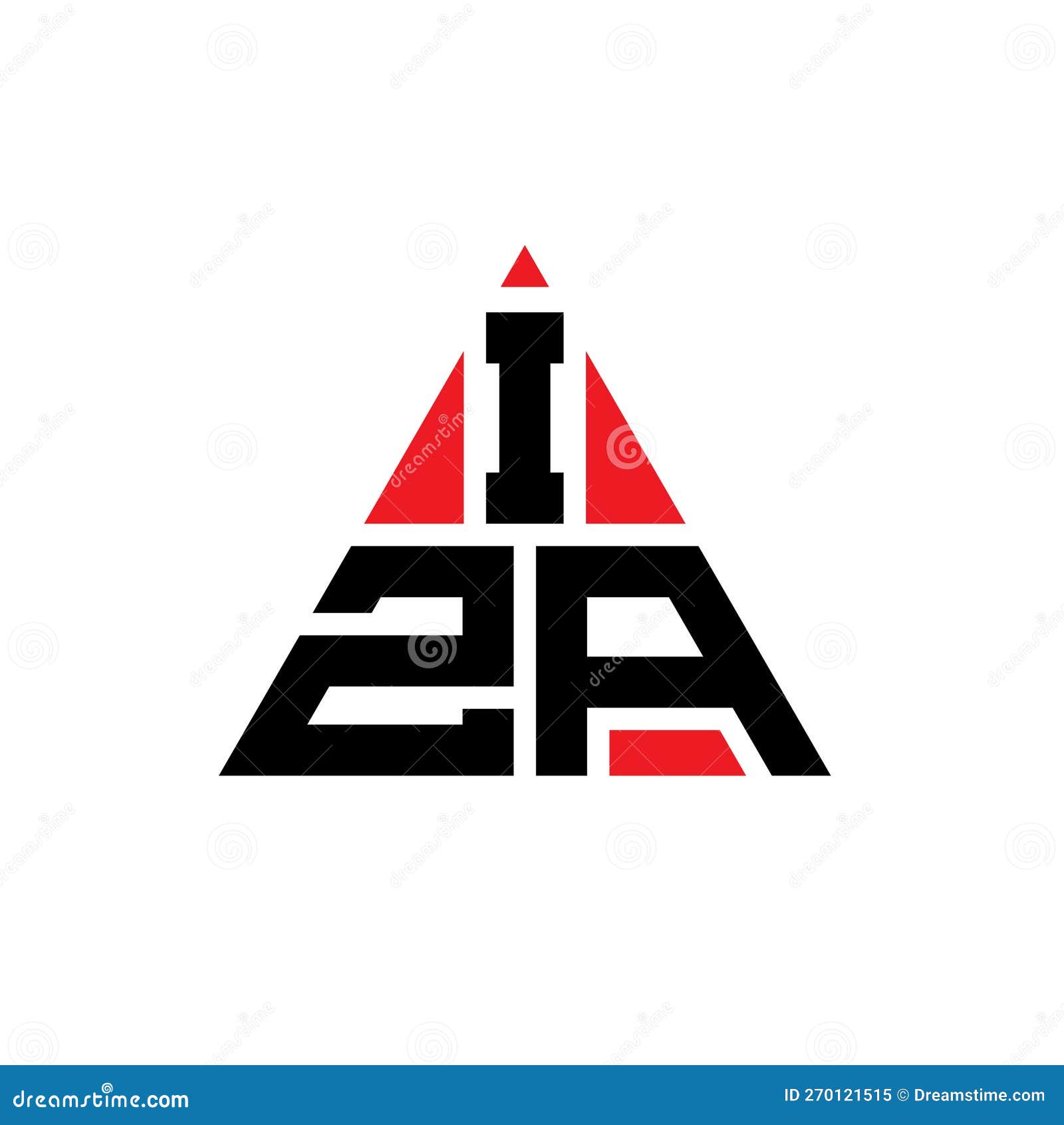 IZA Triangle Letter Logo Design with Triangle Shape. IZA Triangle Logo ...