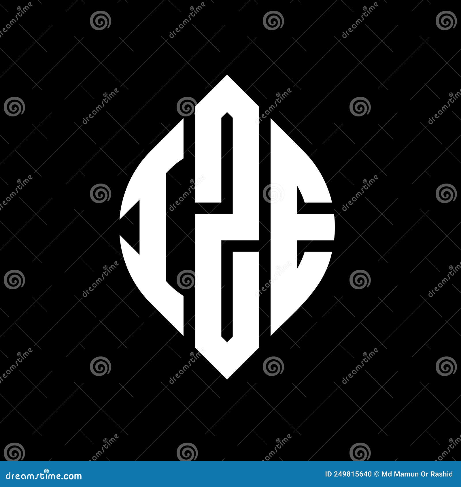 IZE Circle Letter Logo Design with Circle and Ellipse Shape. IZE ...