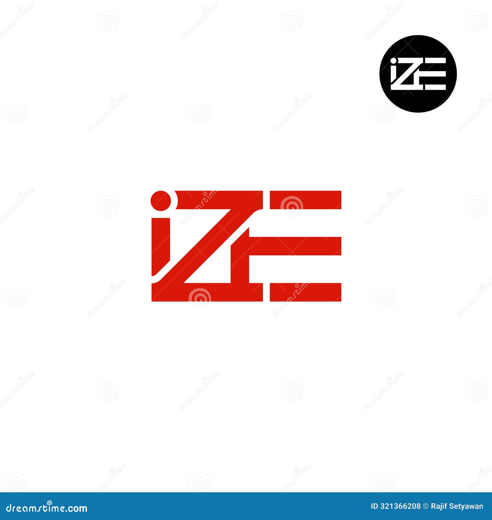 IZE Logo Letter Monogram Design Stock Vector - Illustration of initials ...