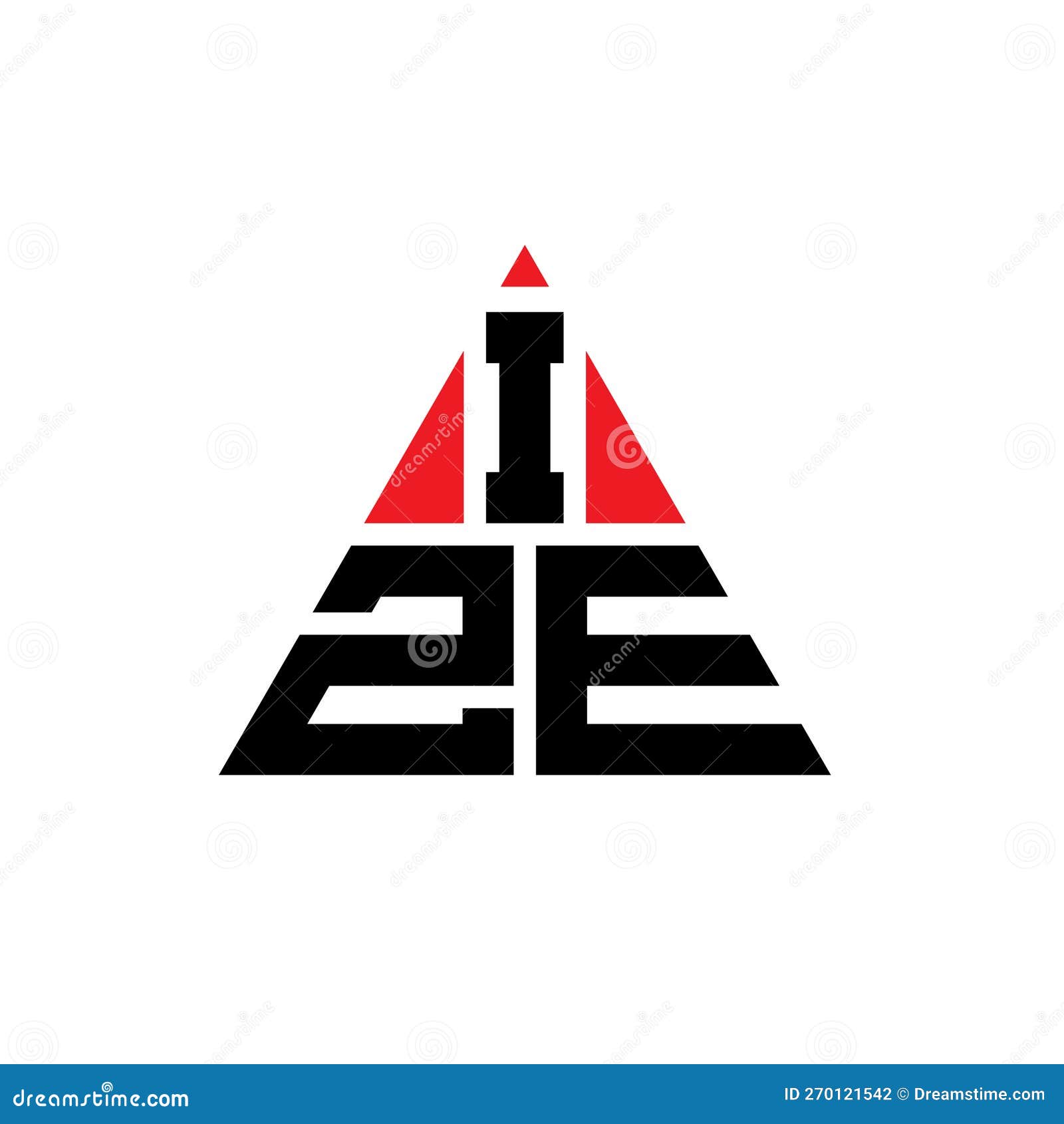 IZE Triangle Letter Logo Design with Triangle Shape. IZE Triangle Logo ...