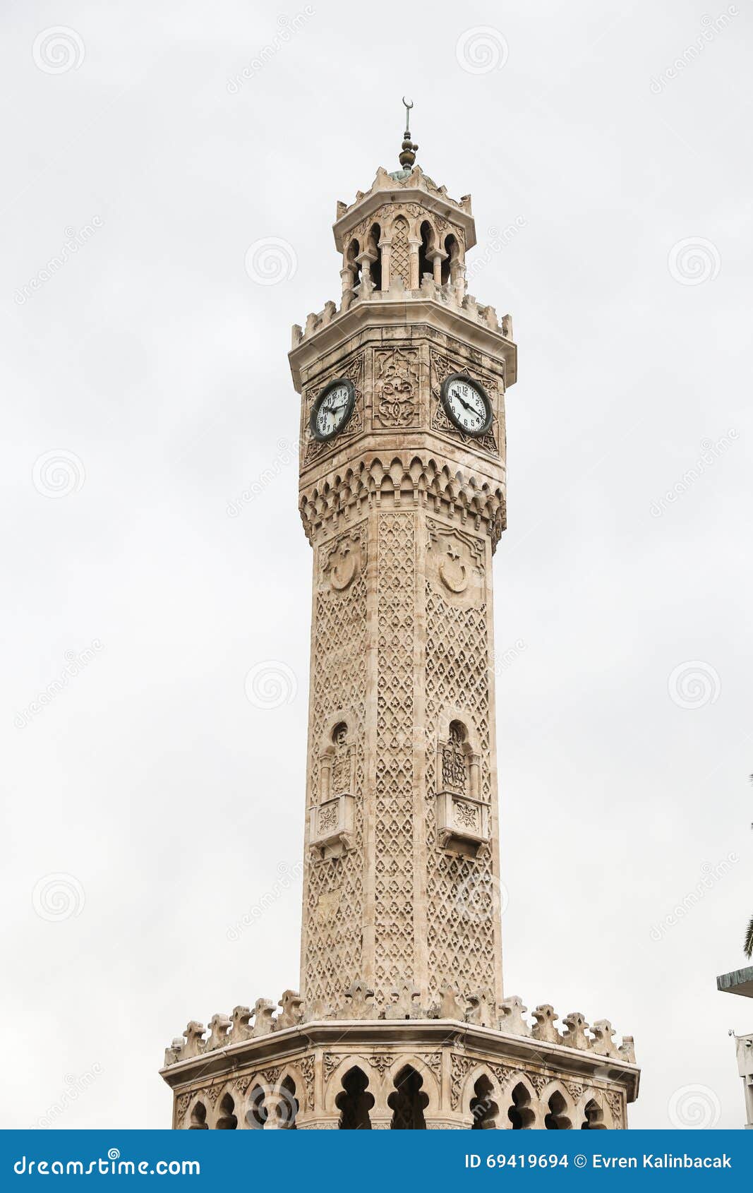 Izmir Clock Tower, Turkey stock photo. Image of history - 69419694
