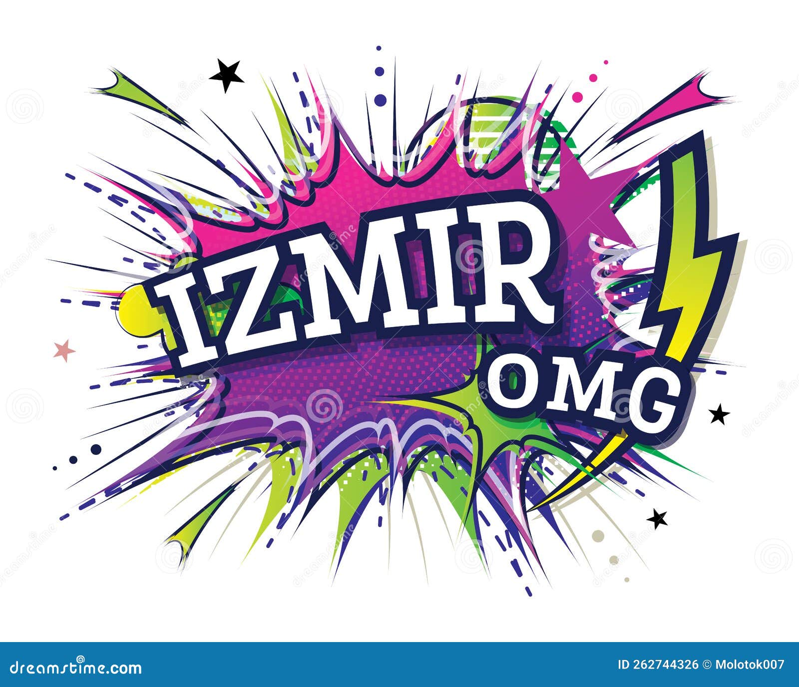 Izmir Comic Text In Pop Art Style Isolated On White Background Vector ...