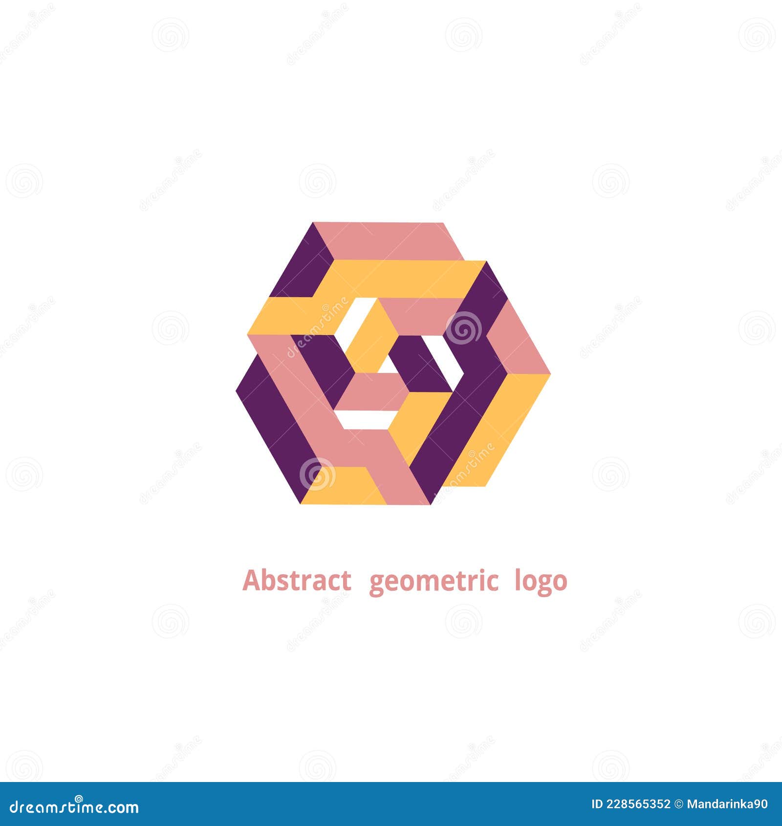 Abstract Geometric Logo on a White Background Stock Vector ...