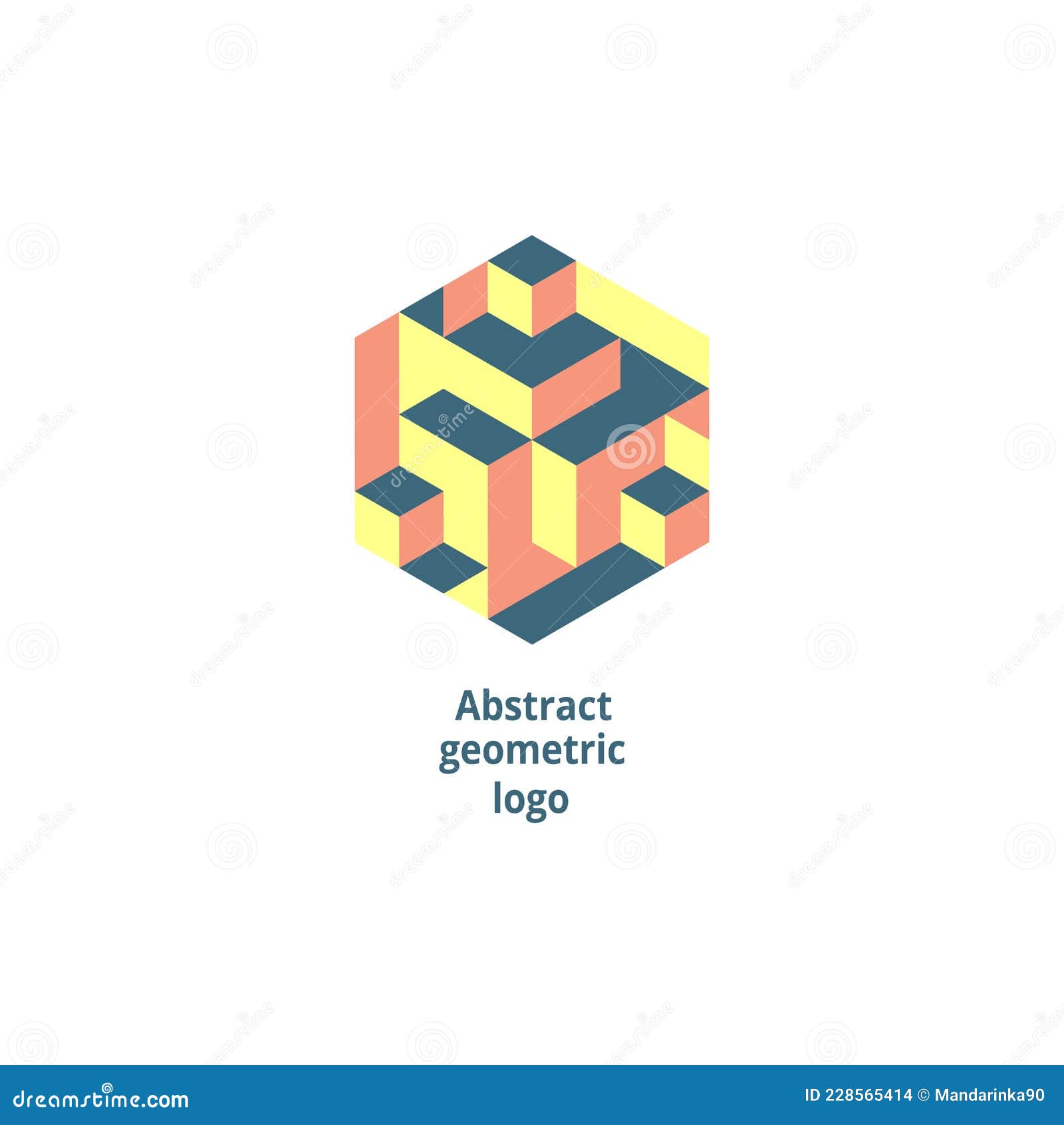 Abstract Geometric Logo on a White Background Stock Vector ...