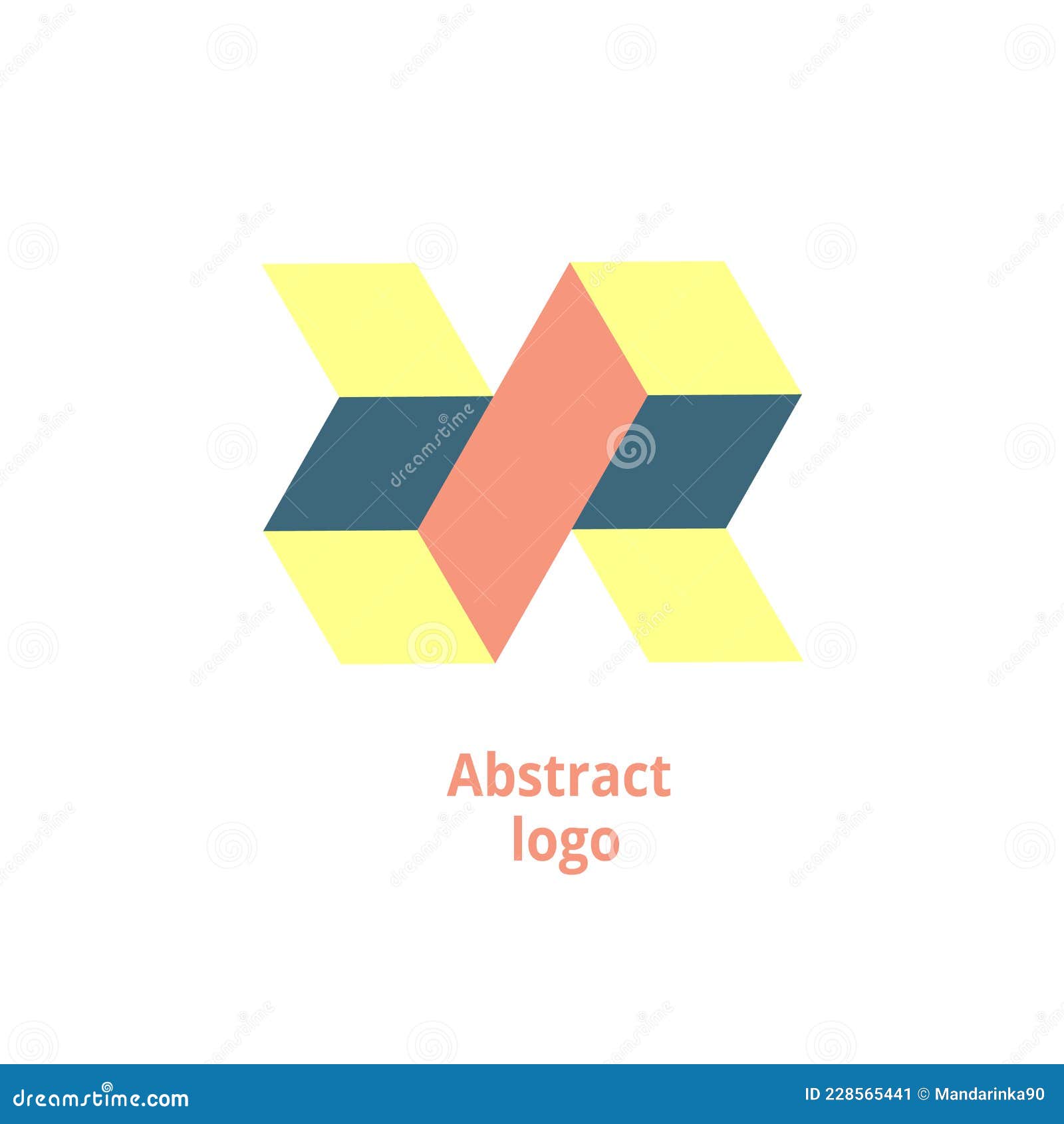 Abstract Geometric Logo on a White Background Stock Vector ...