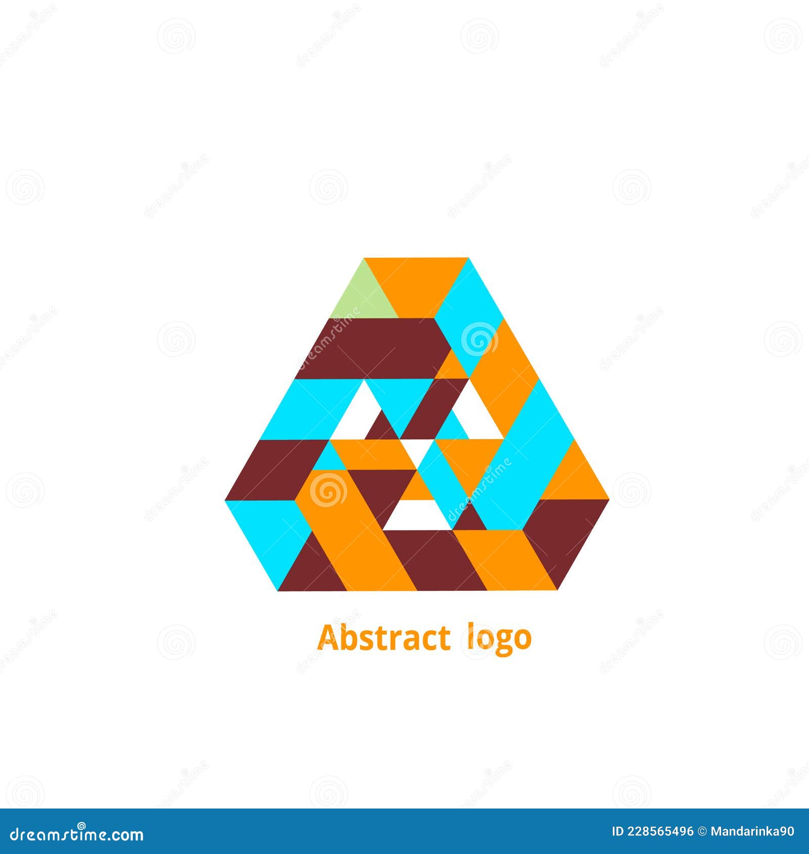 Abstract Geometric Logo on a White Background Stock Vector ...