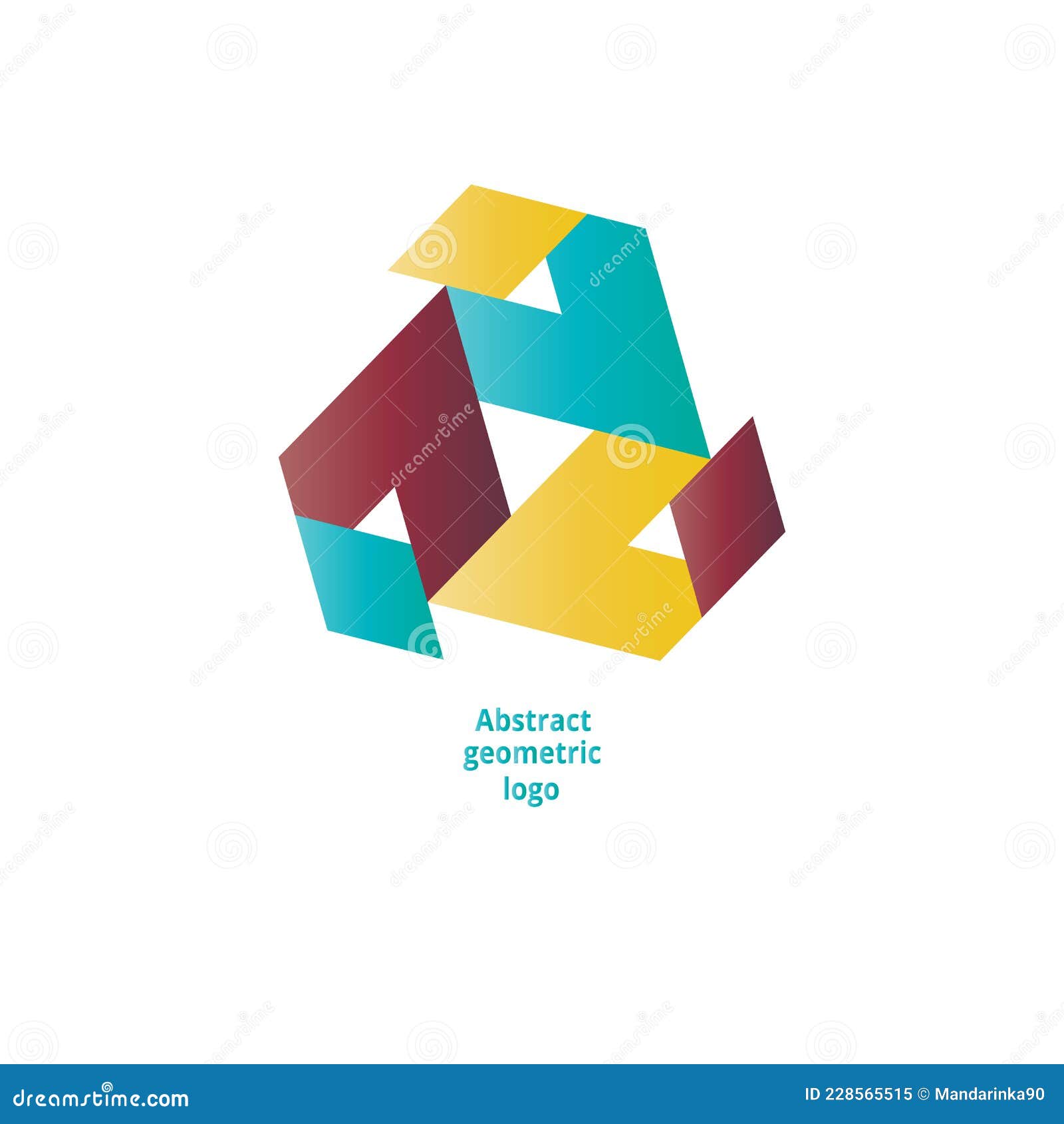 Abstract Geometric Logo on a White Background Stock Vector ...