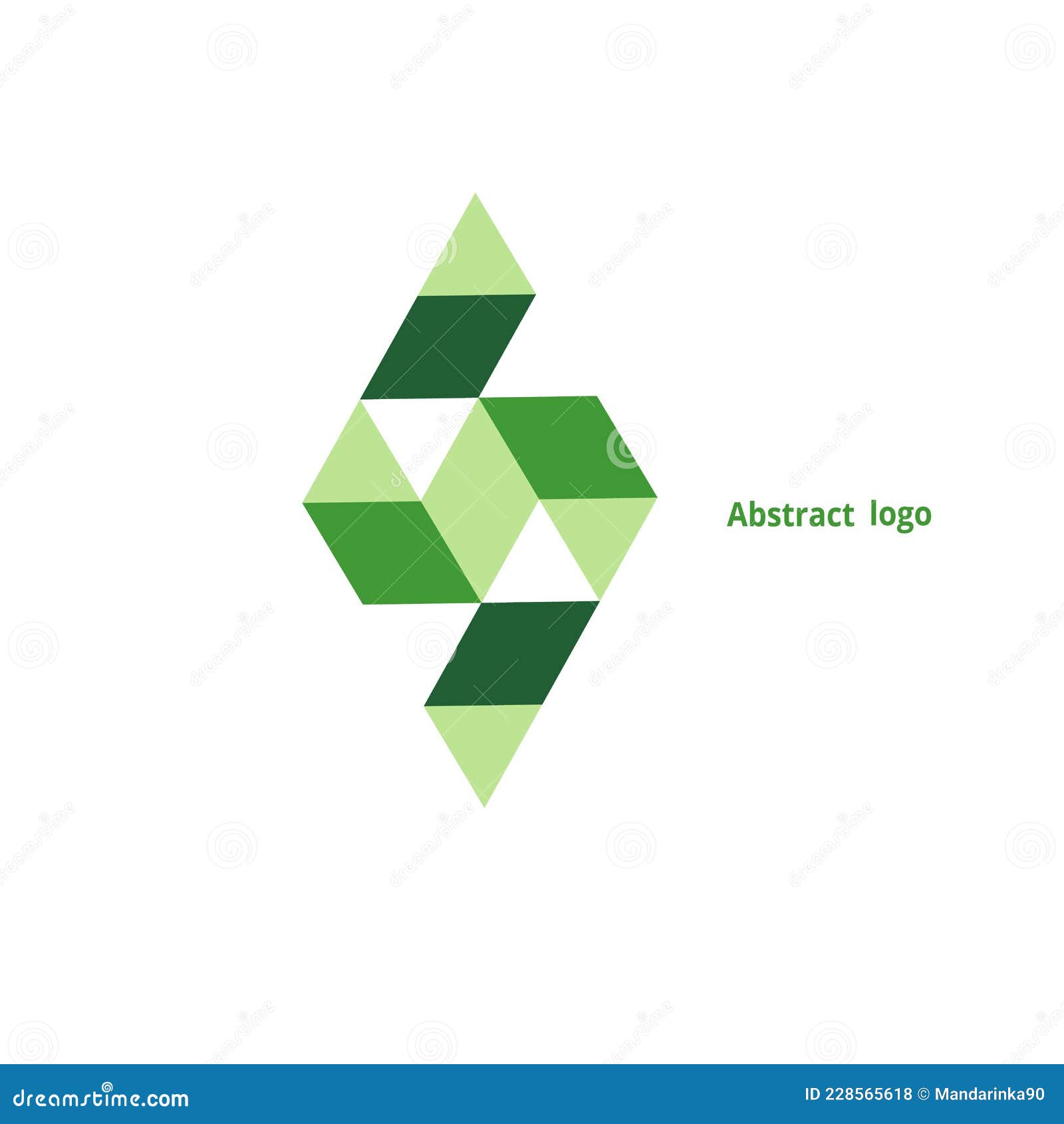 Abstract Geometric Logo on a White Background Stock Vector ...