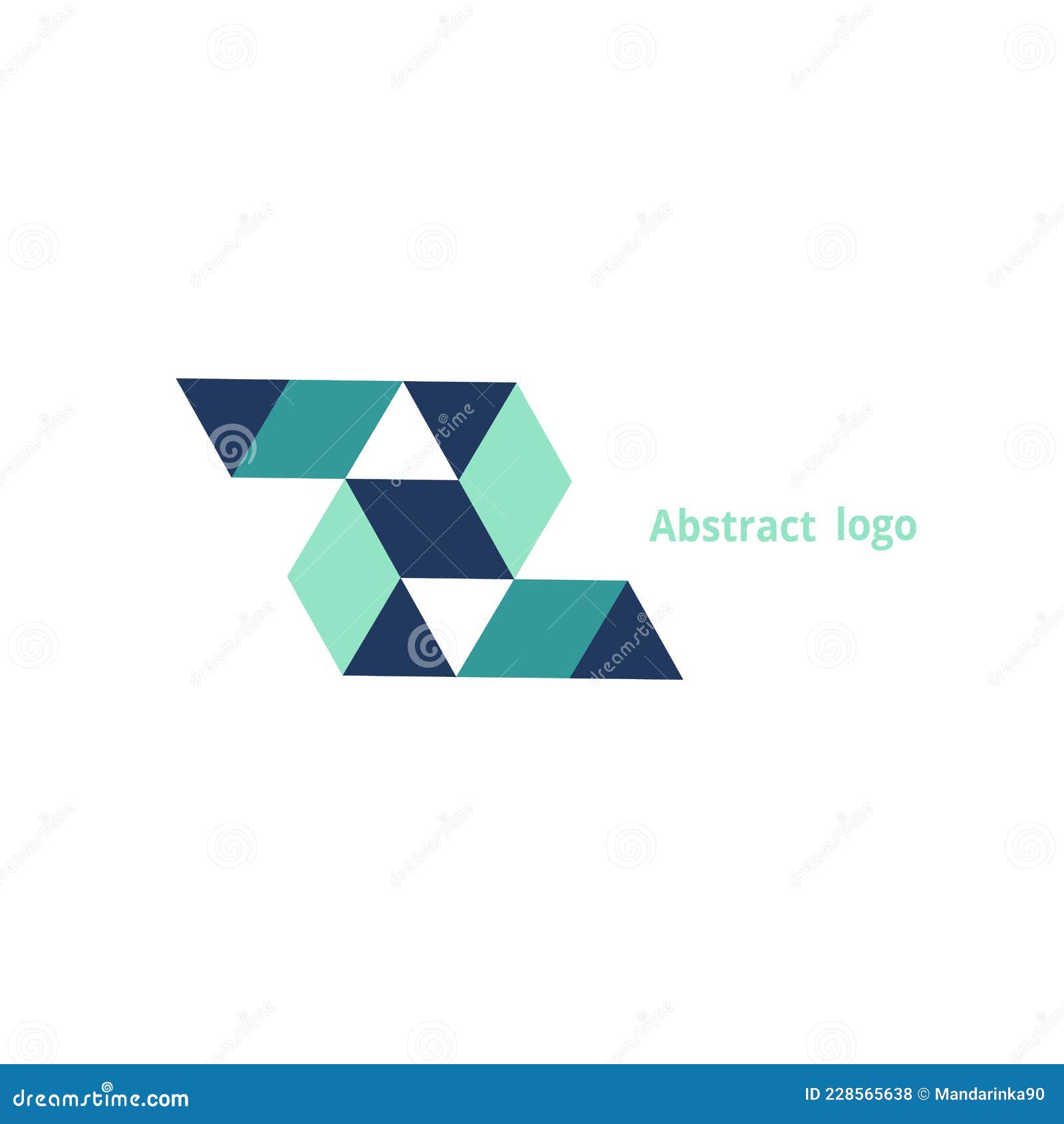 Abstract Geometric Logo on a White Background Stock Vector ...