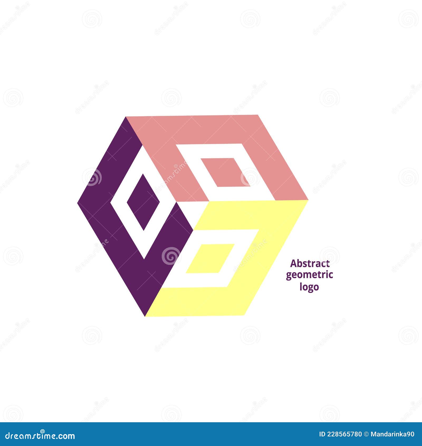 Abstract Geometric Logo on a White Background Stock Vector ...