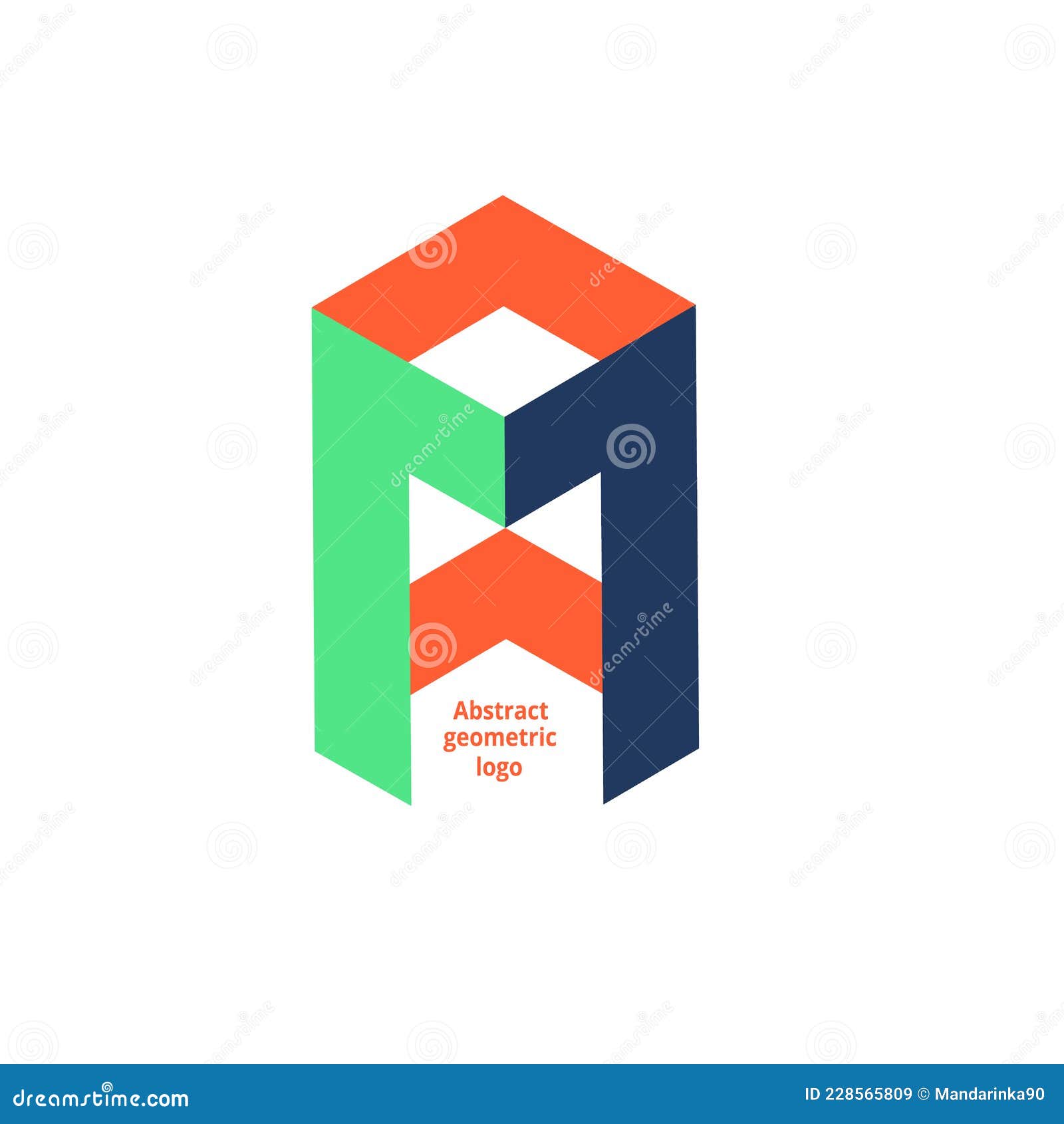 Abstract Geometric Logo on a White Background Stock Vector ...