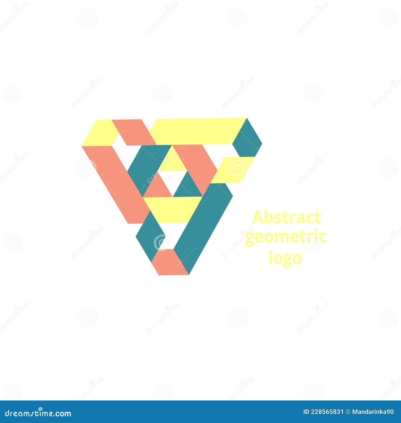 Abstract Geometric Logo on a White Background Stock Vector ...