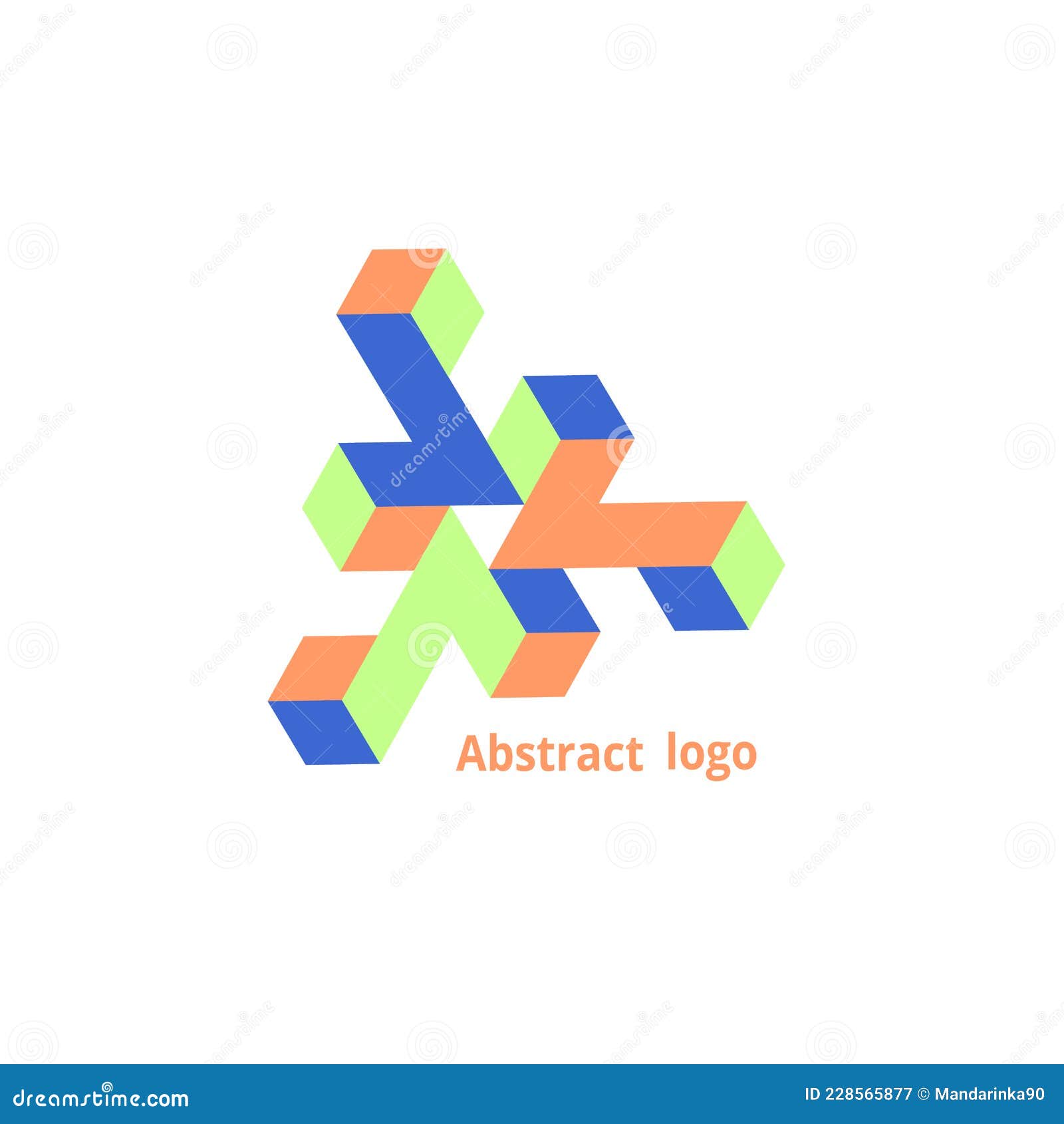 Abstract Geometric Logo on a White Background Stock Vector ...