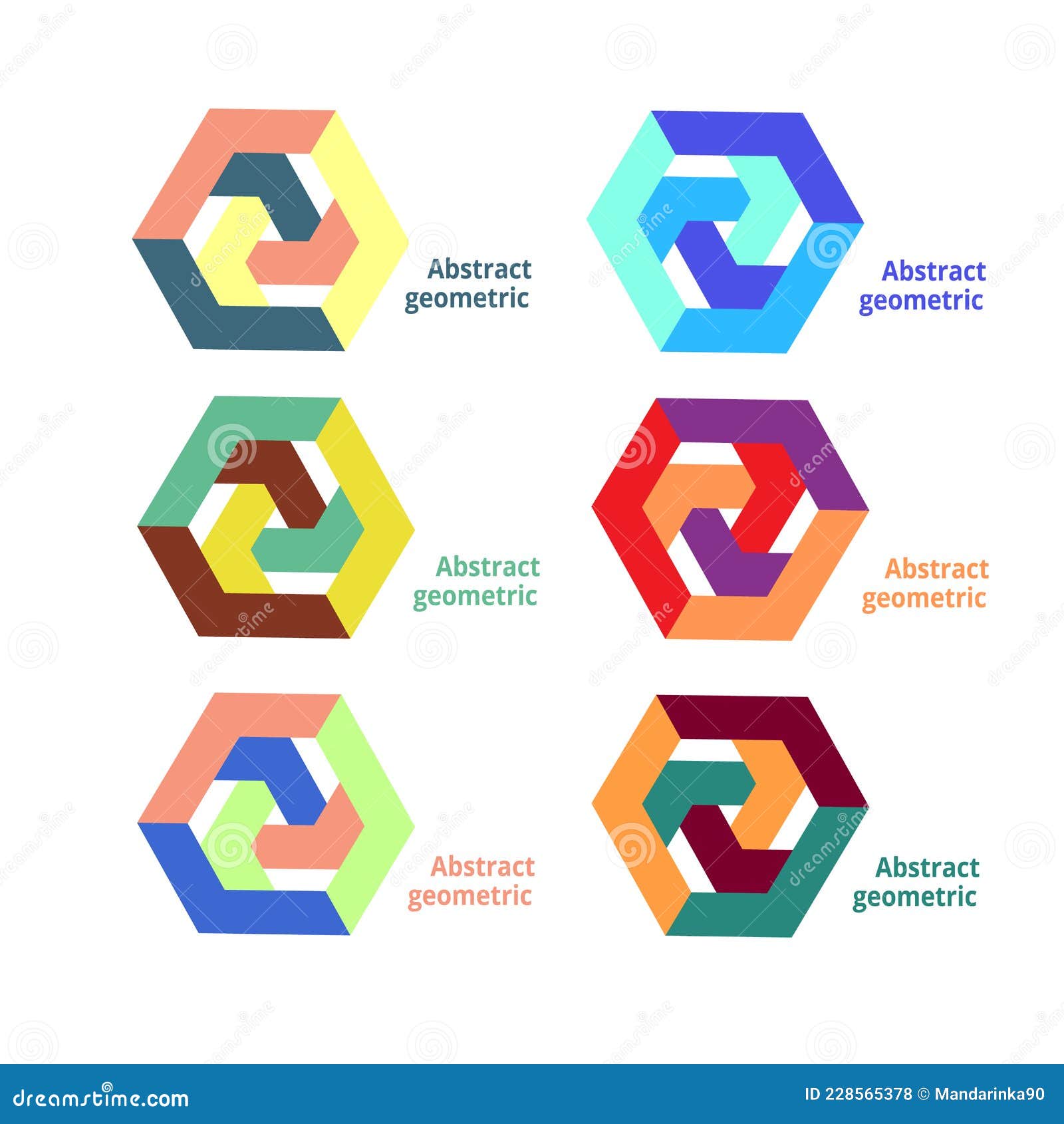 Abstract Geometric Logo on a White Background Stock Vector ...