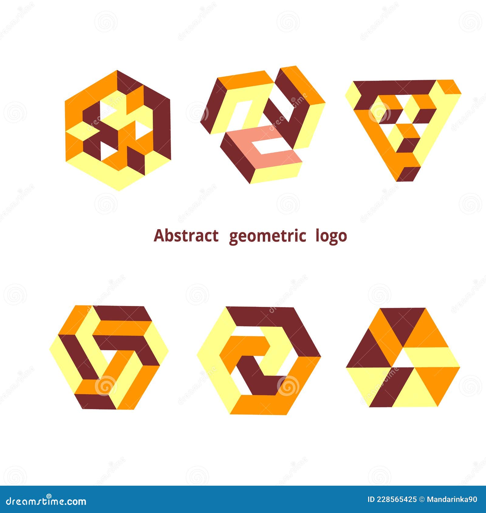 Abstract Geometric Logo on a White Background Stock Vector ...