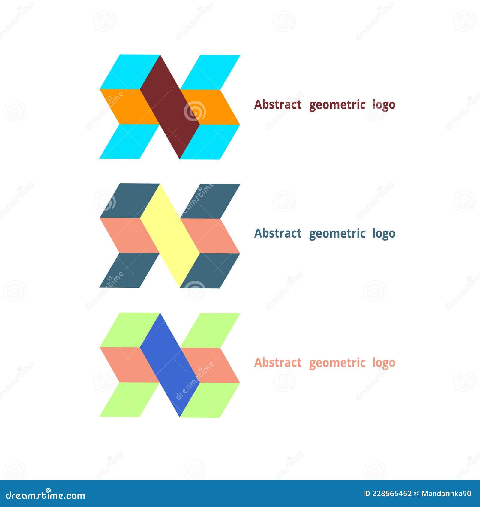 Abstract Geometric Logo on a White Background Stock Vector ...