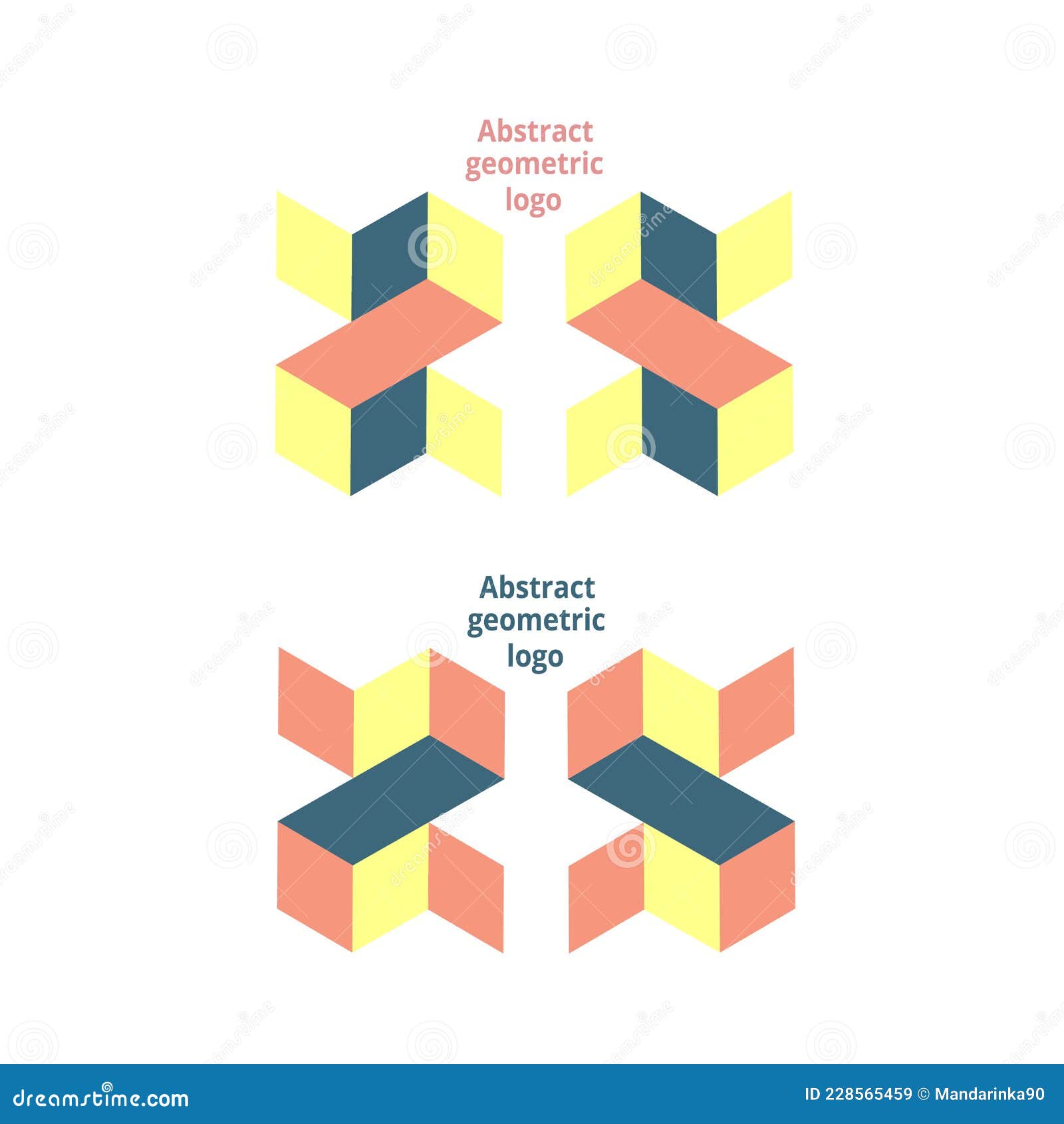 Abstract Geometric Logo on a White Background Stock Vector ...