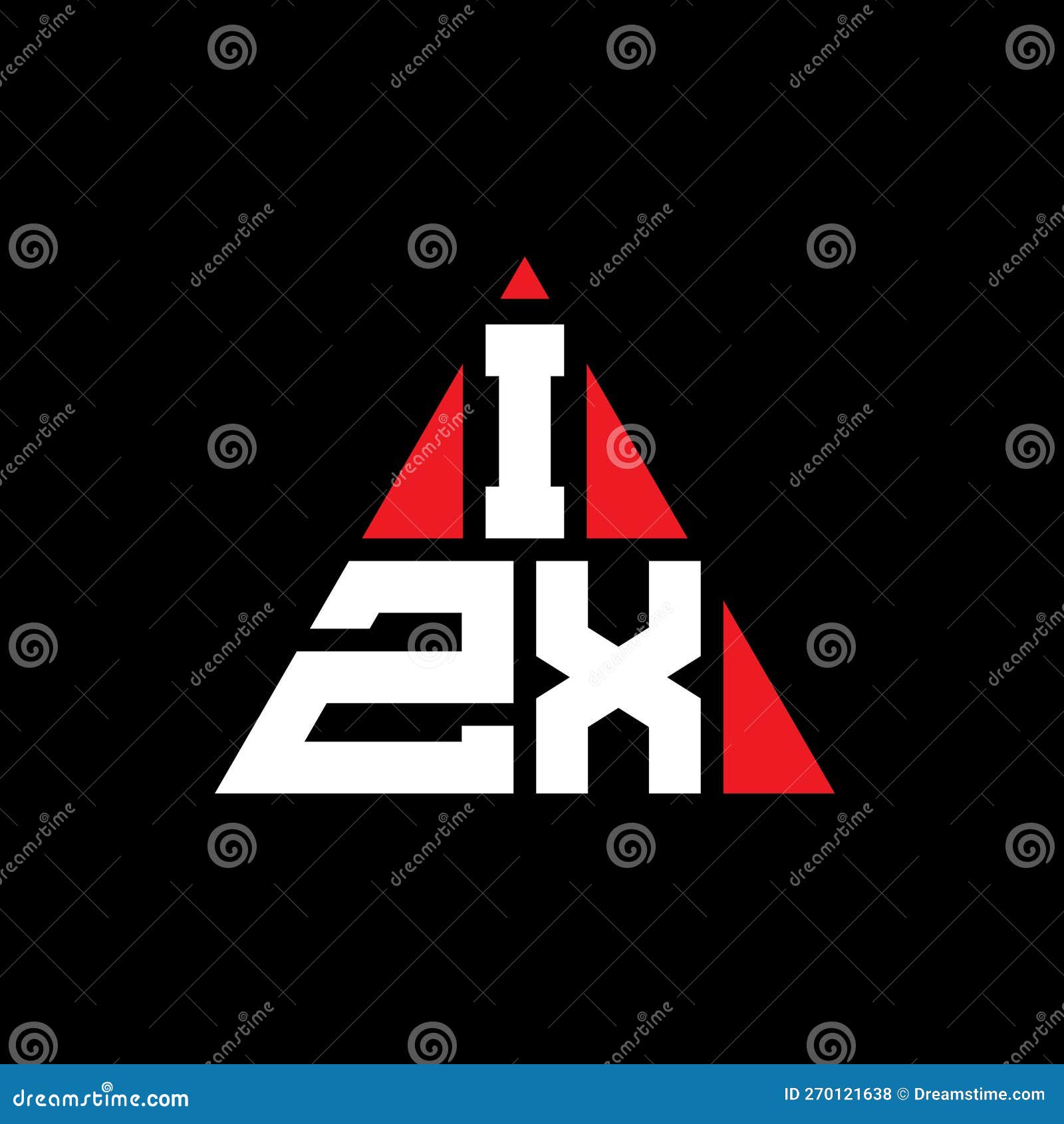 IZX Triangle Letter Logo Design with Triangle Shape. IZX Triangle Logo ...