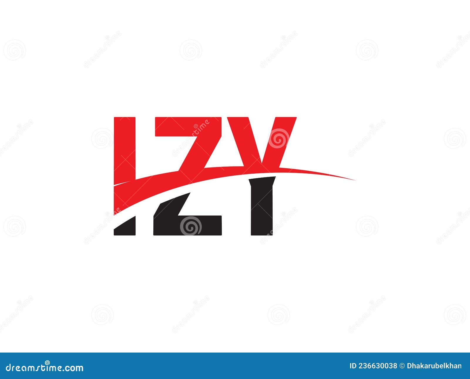 IZY Letter Initial Logo Design Vector Illustration Stock Vector ...