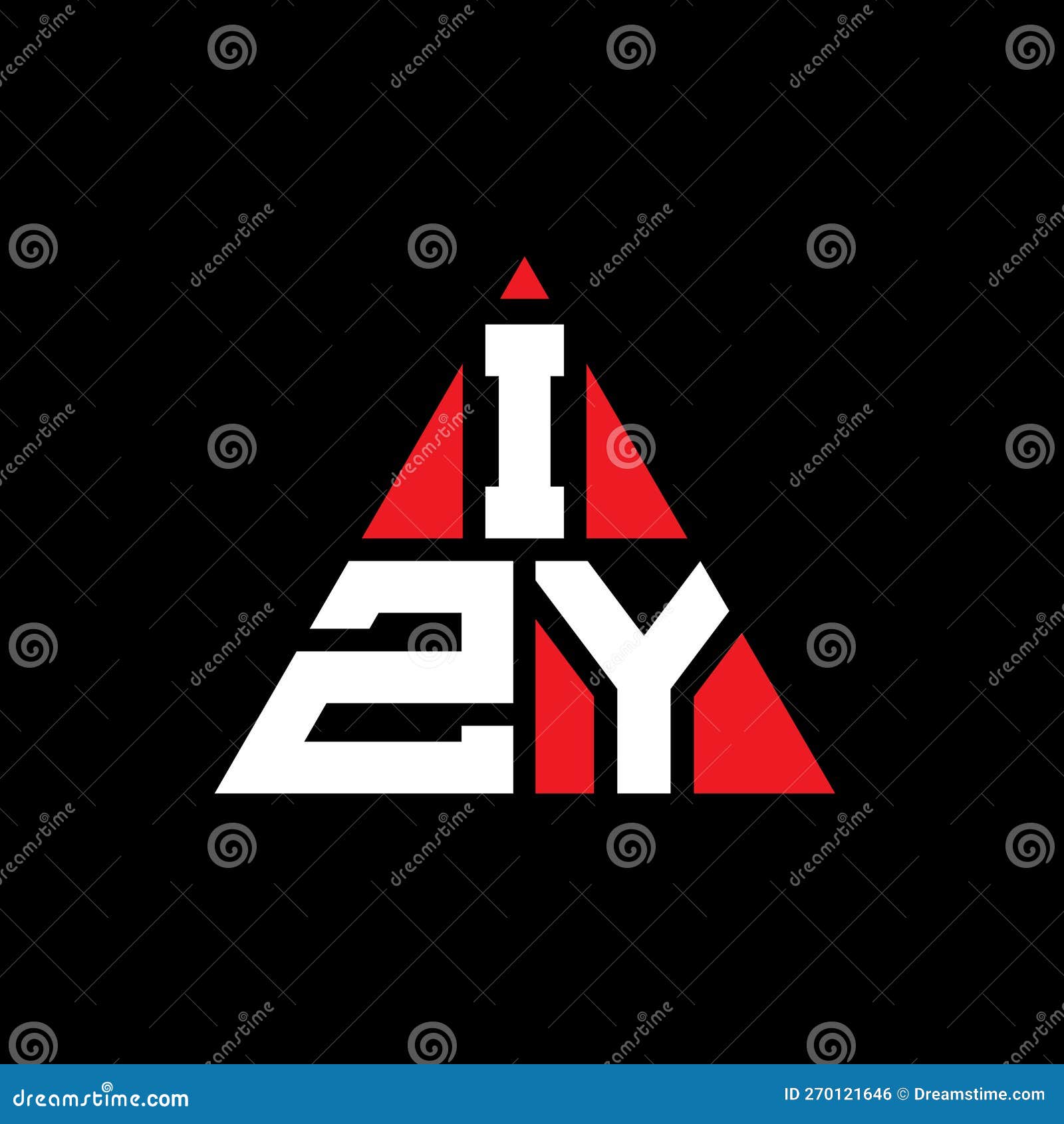 IZY Triangle Letter Logo Design with Triangle Shape. IZY Triangle Logo ...