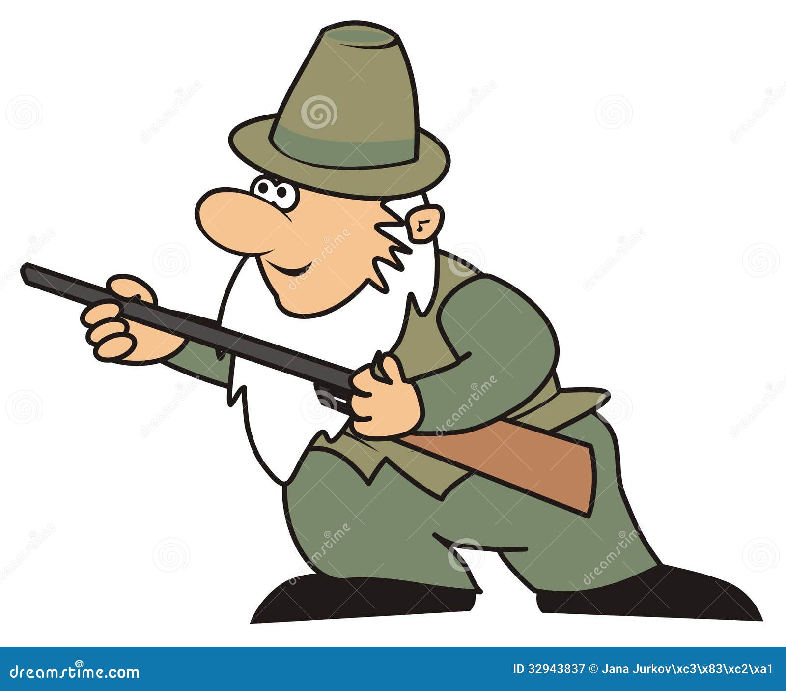 Jäger vektor abbildung. Illustration von gewehr, verriegelung - 32943837