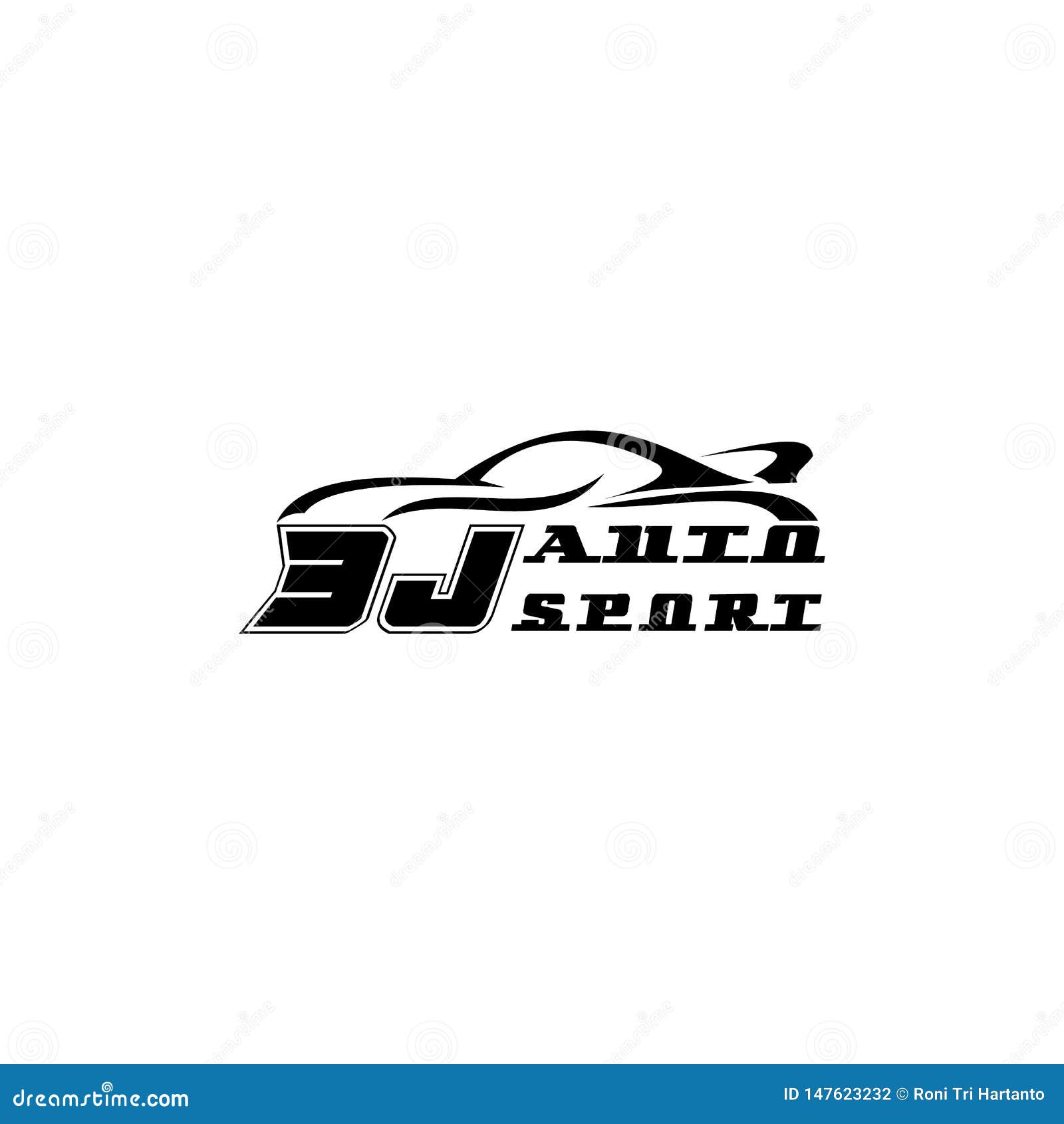 3J Auto Esporte Logo Design Inspiration Ilustração do Vetor ...