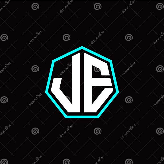 J E Initials Modern Polygon Logo Template Stock Illustration ...
