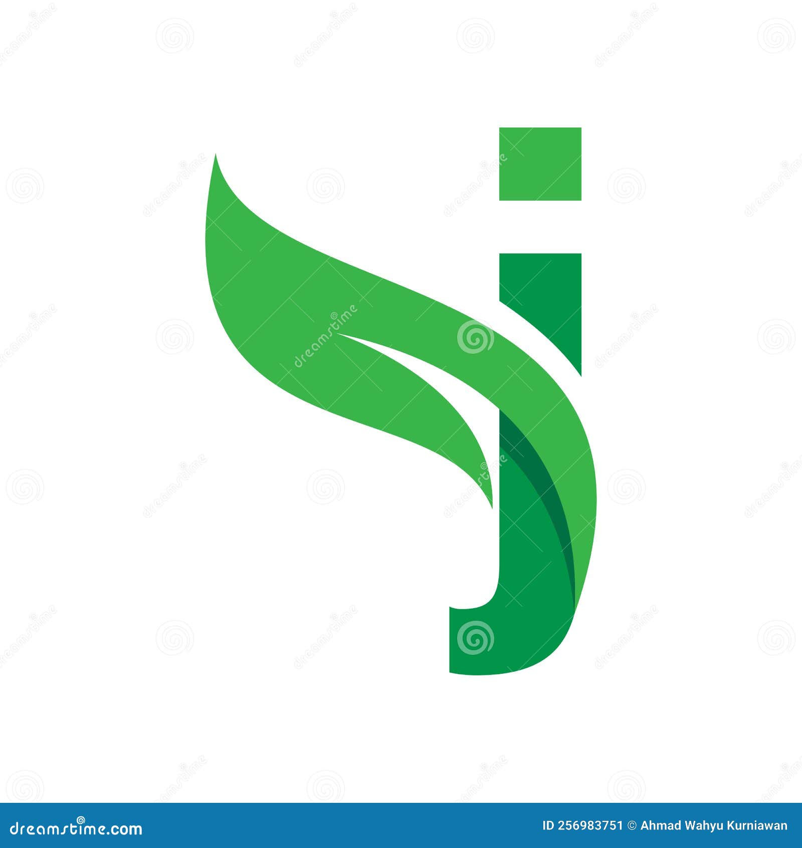 J Initial Letter with Green Leaf Logo Stock Vector - Illustration of ...