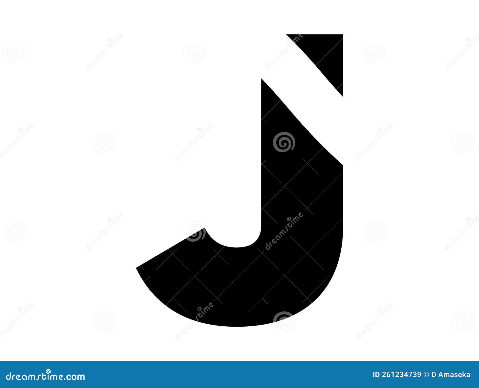 J letter logo design stock vector. Illustration of typography - 261234739