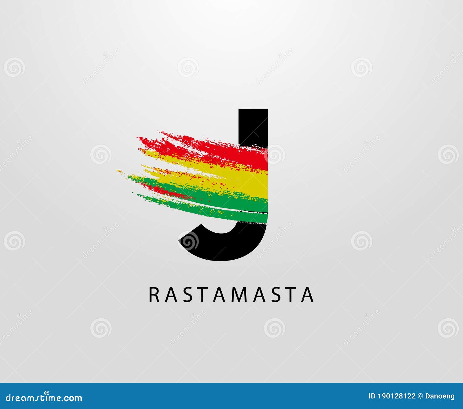 Rasta Logo In Rastafarian Colours Cartoon Vector | CartoonDealer.com ...