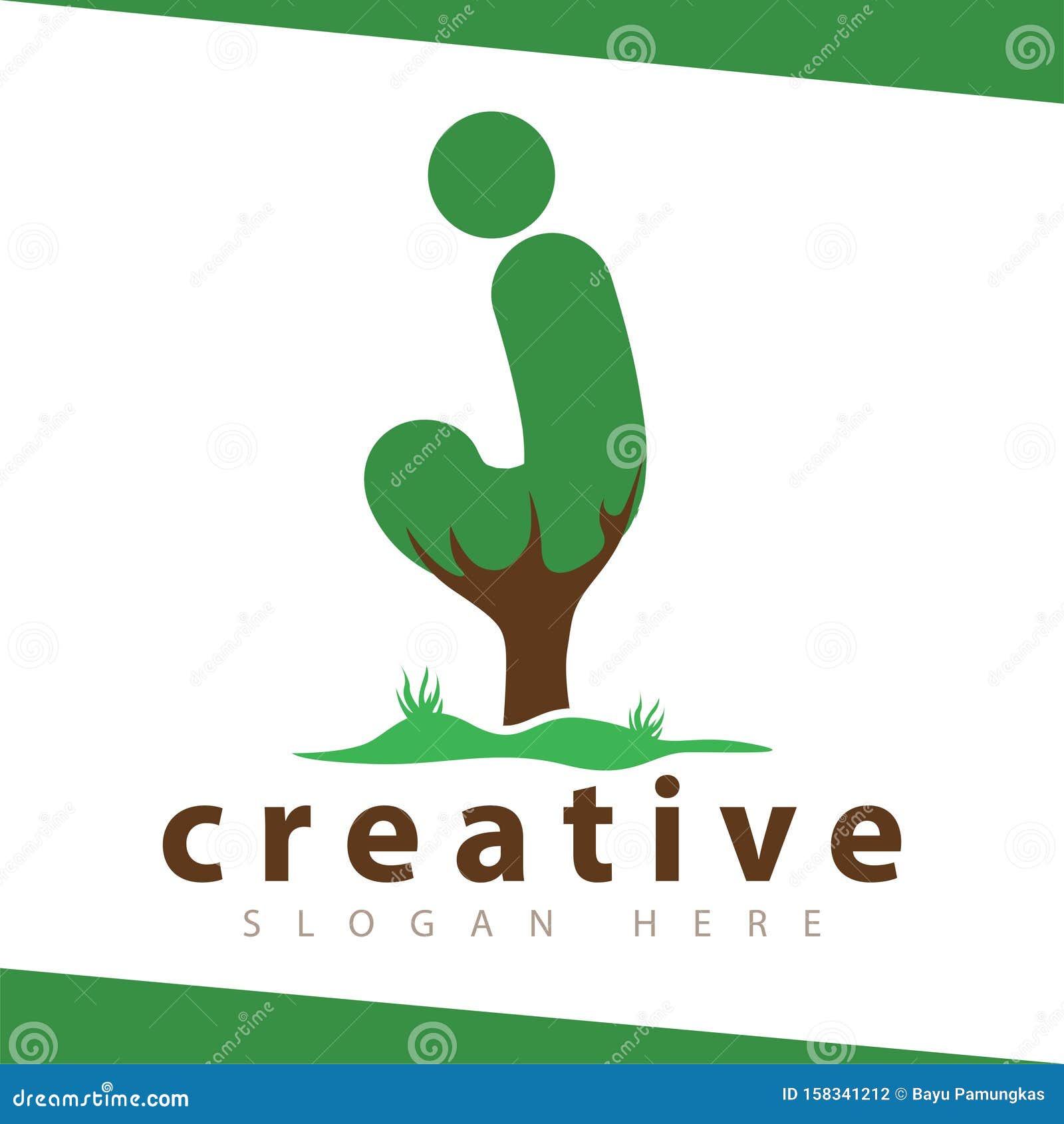 J Letter Tree Green Logo Vector Template Stock Vector - Illustration of ...