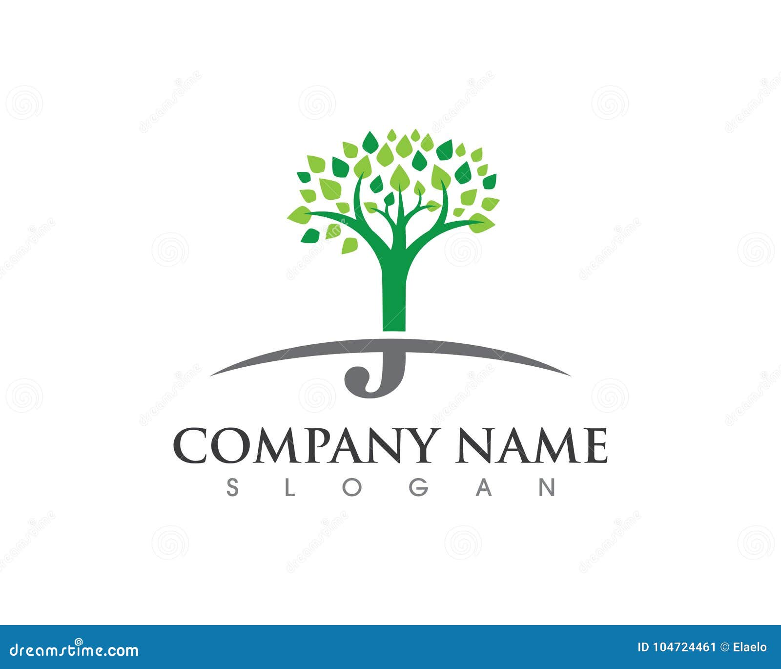 J Letter with tree leaf stock vector. Illustration of fresh - 104724461