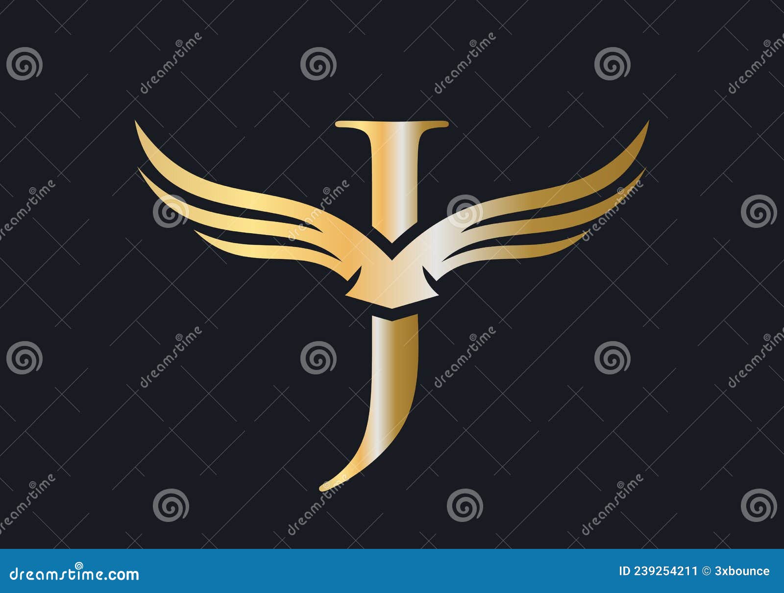 J Letter Wing Logo Design. Initial Flying Wing J Letter Logo Stock ...