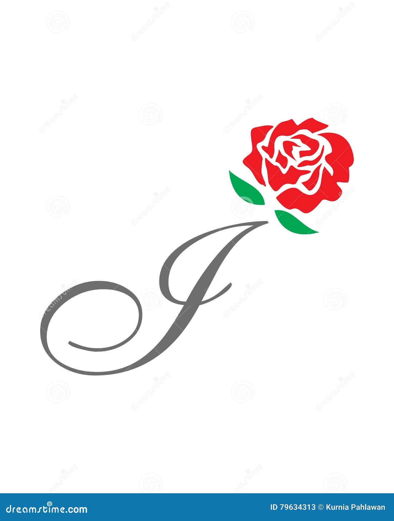 J Rose stock vector. Illustration of elegant, illustrations - 79634313