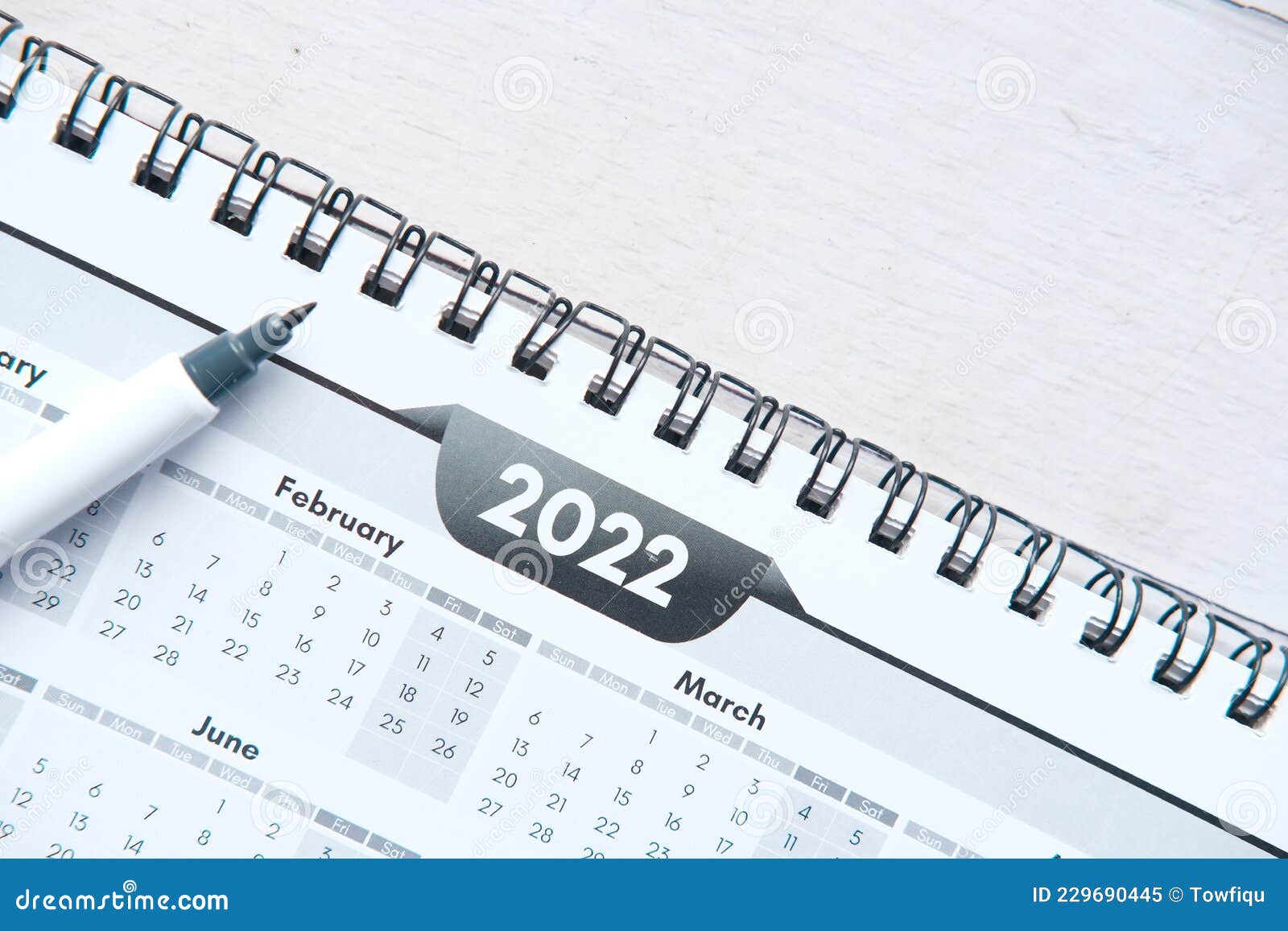 2022 J Year Calendar on Office Desk Stock Image - Image of event, goals ...