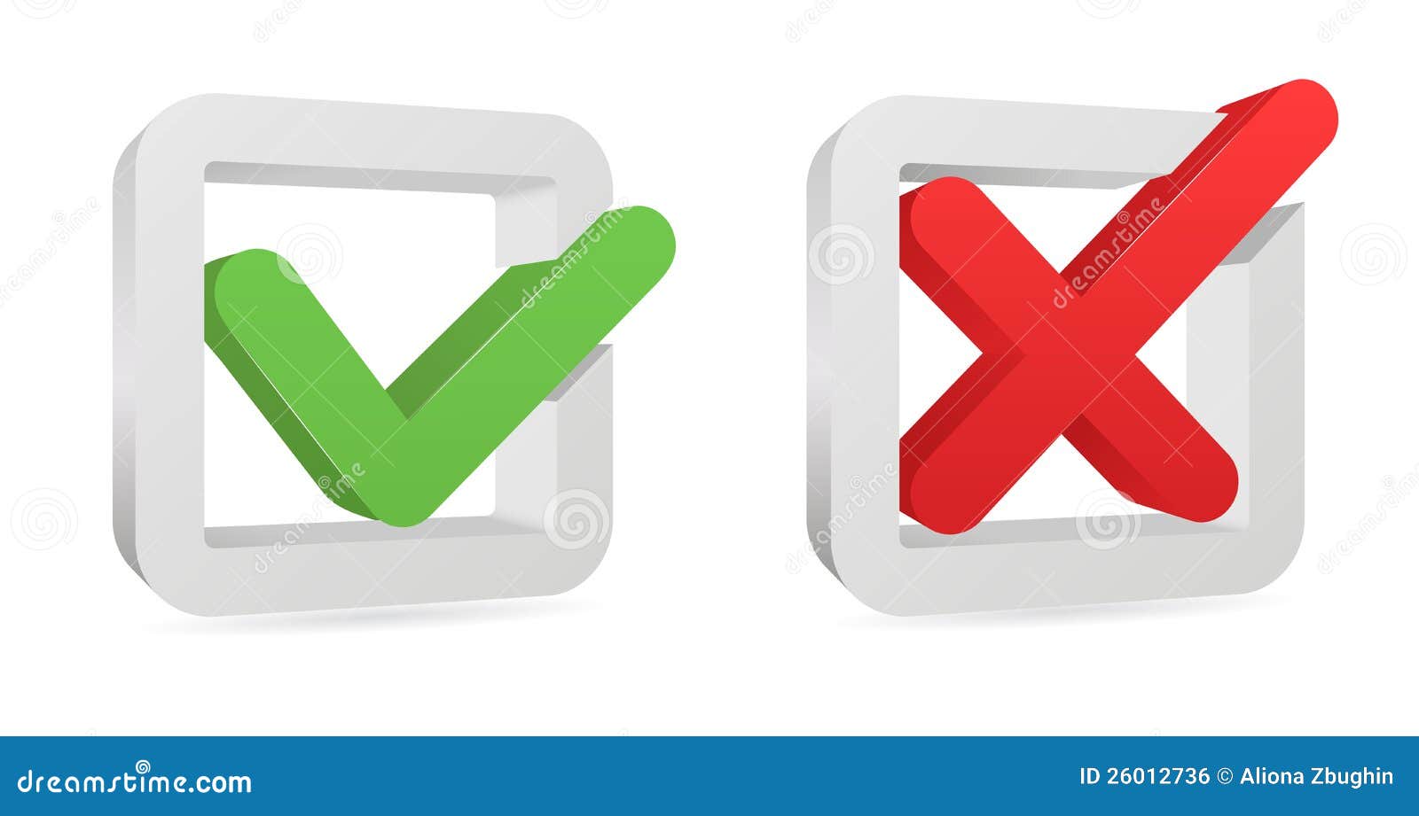 Ja en geen teken vector illustratie. Illustration of kader - 26012736