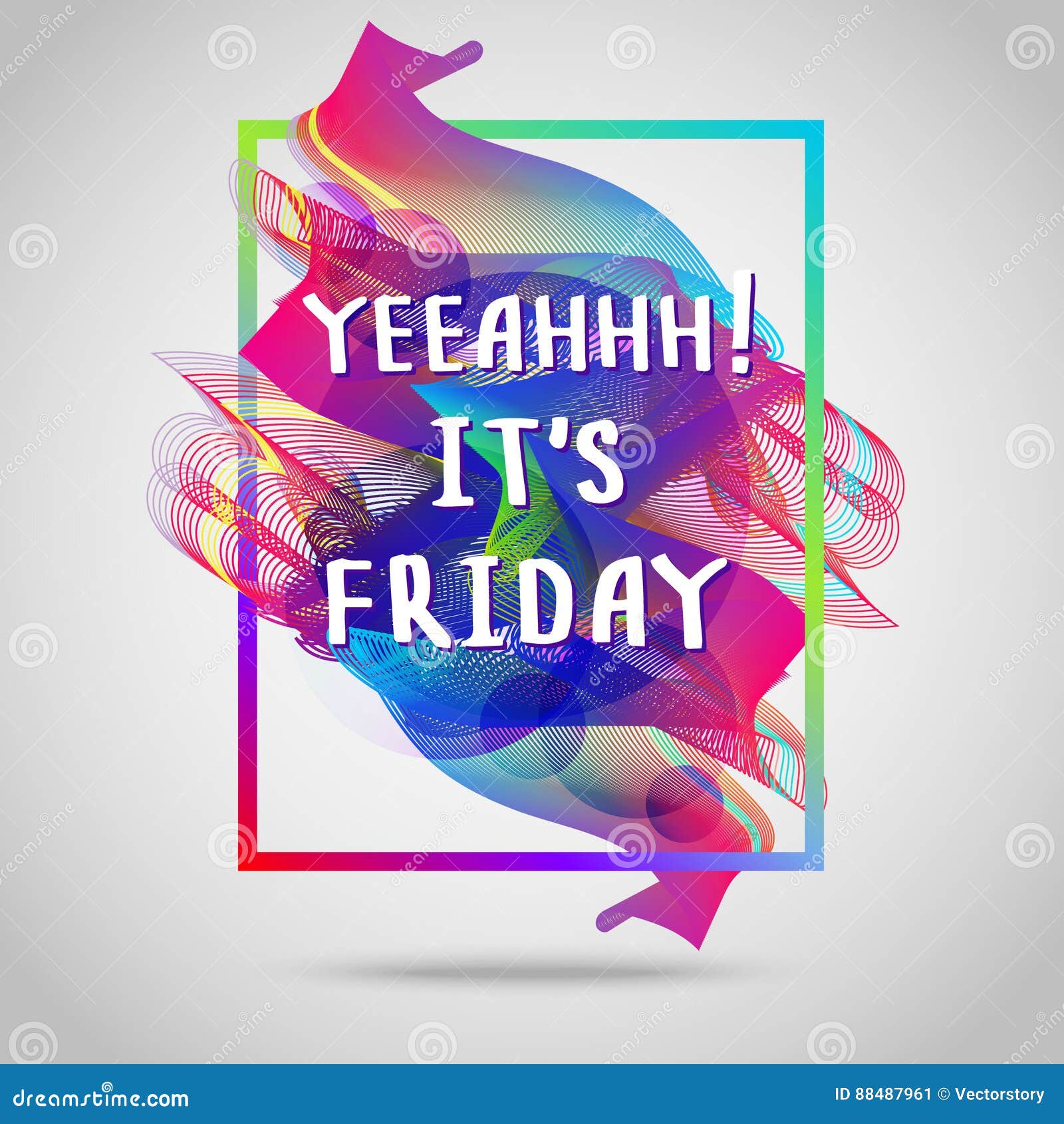 Ja Het is Vrijdag Inspirational Citaat Vector Illustratie ...