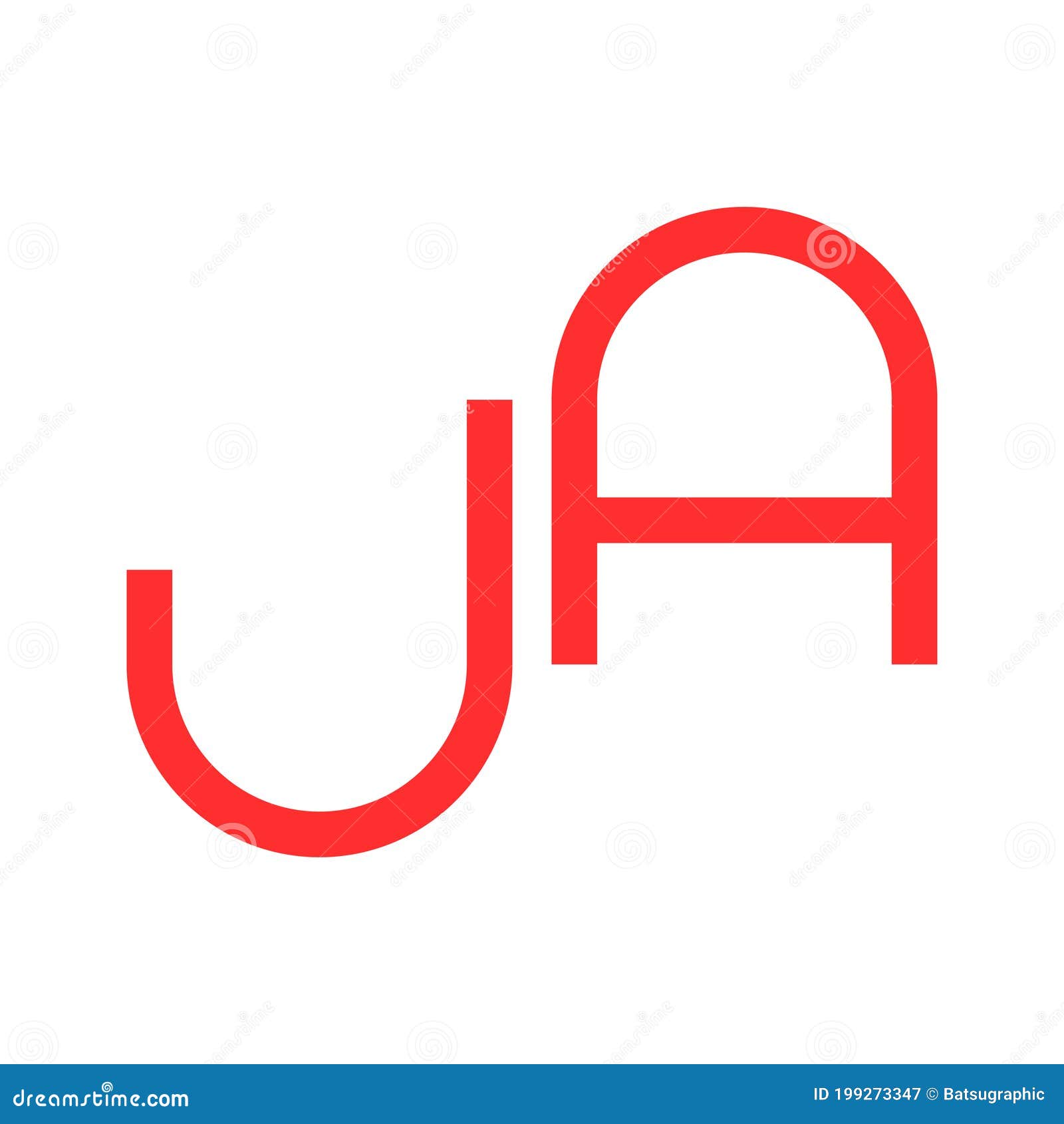 Ja Initial Letter Vector Logo Icon Stock Vector - Illustration of ...