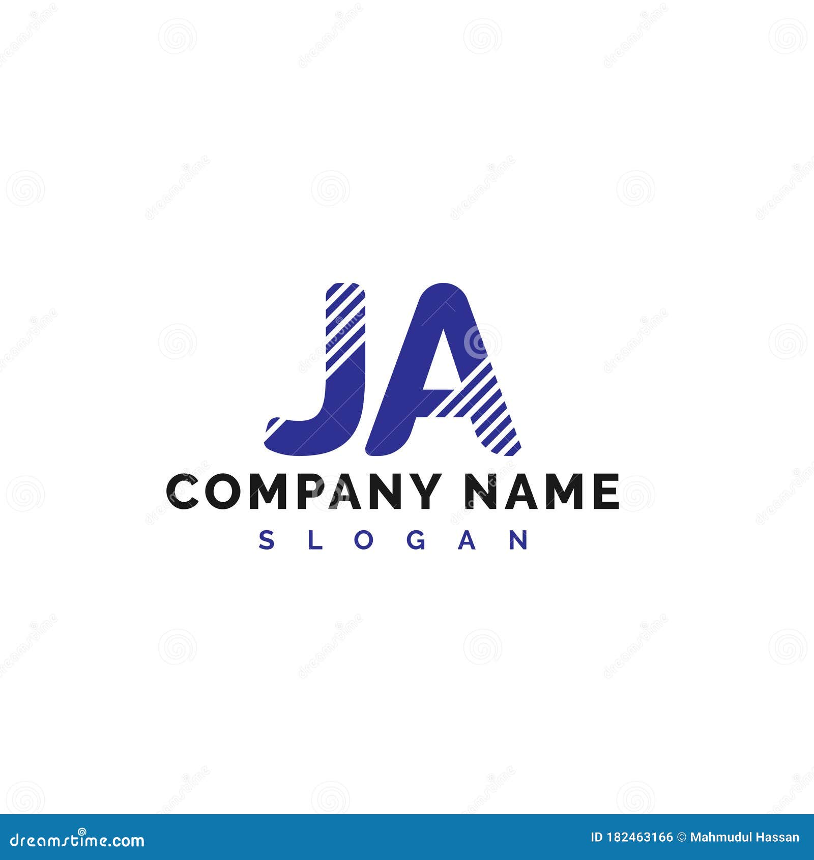 JA Letter Logo Design. JA Letter Logo Vector Illustration - Vector ...